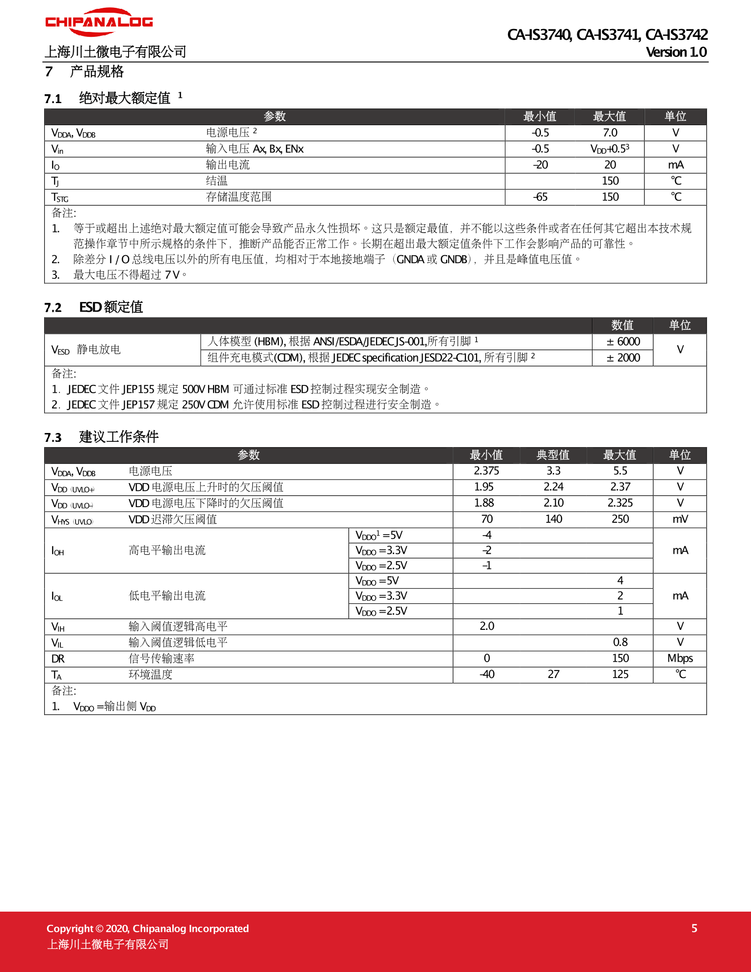 CA-IS3740LW_（Chipanalog(川土微)）CA-IS3740LW中文资料_价格_PDF手册-立创电子商城