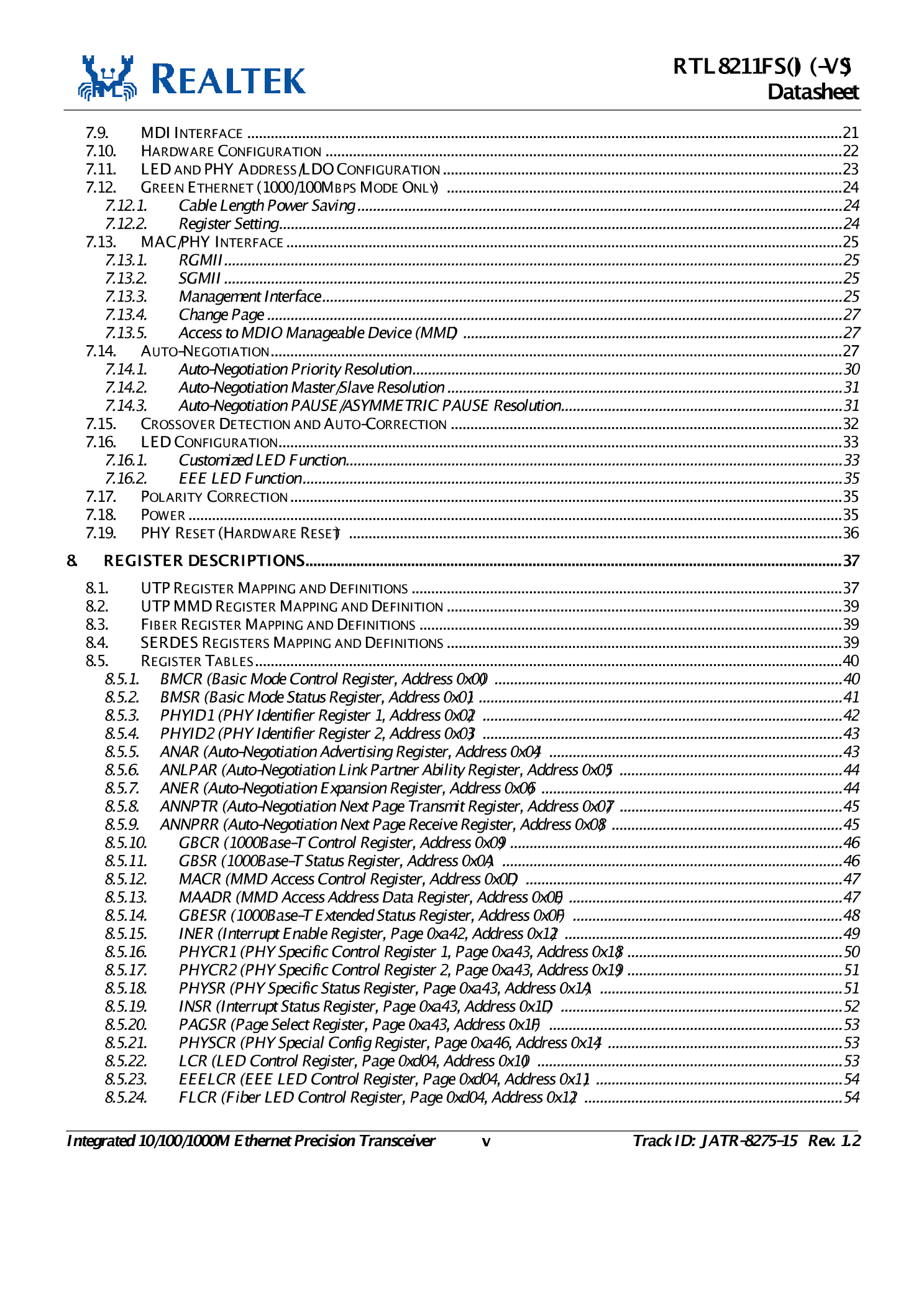 RTL8211FS-CG_（REALTEK(瑞昱)）RTL8211FS-CG中文资料_价格_PDF手册-立创电子商城