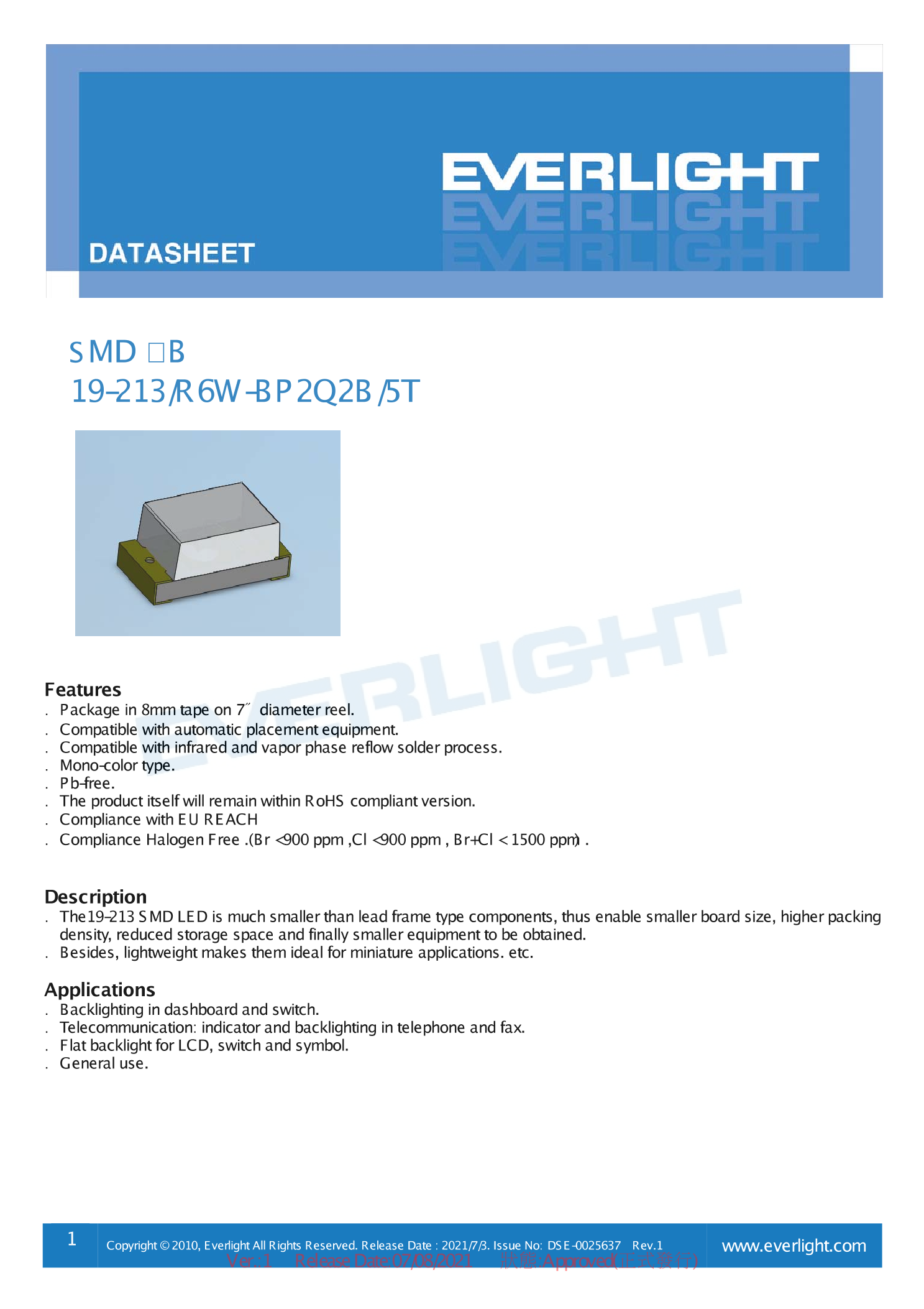 19-213/R6W-BP2Q2B/5T_（EVERLIGHT(亿光)）19-213/R6W-BP2Q2B/5T中文资料_价格_PDF手册-立 ...