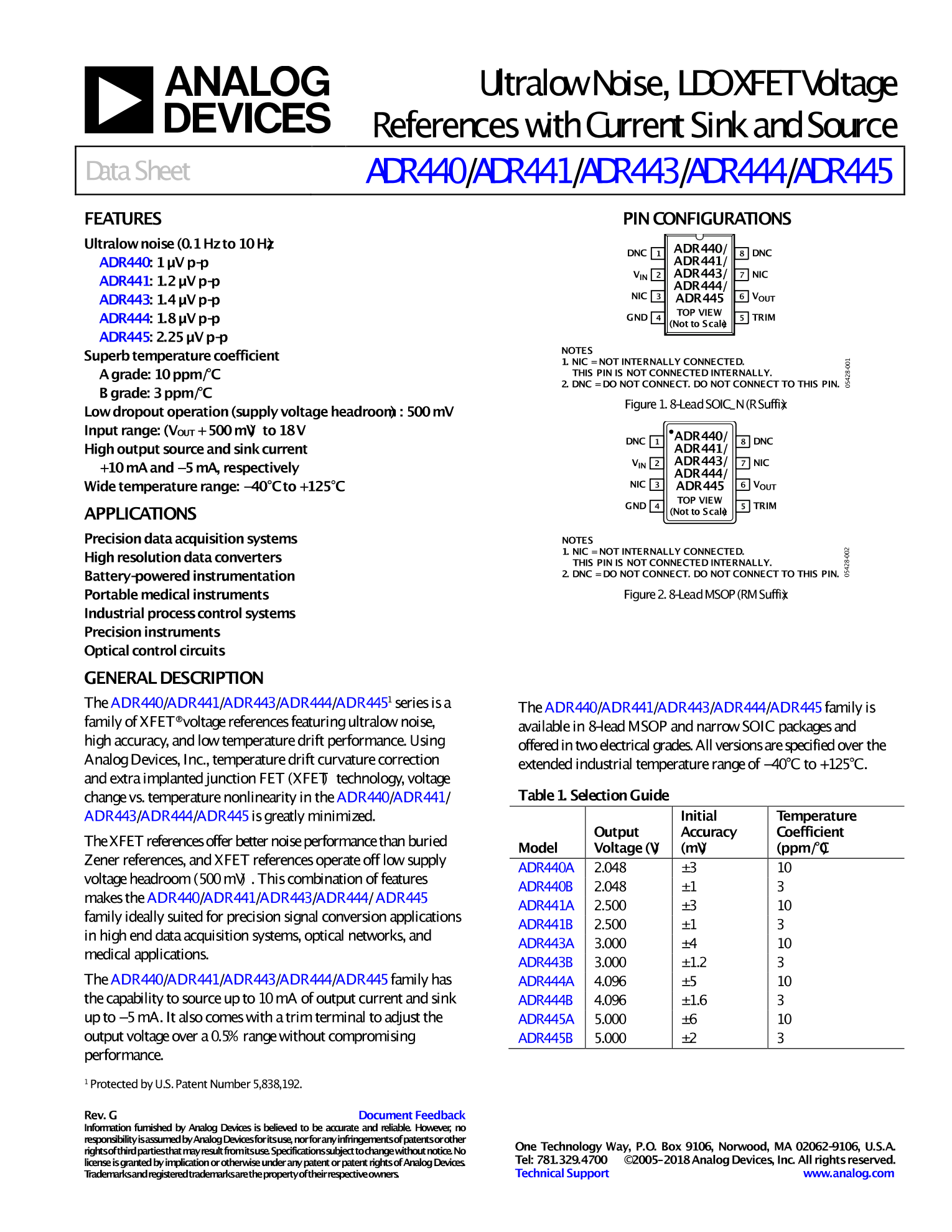 ADR445BRZ_（ADI(亚德诺)）ADR445BRZ中文资料_价格_PDF手册-立创电子商城