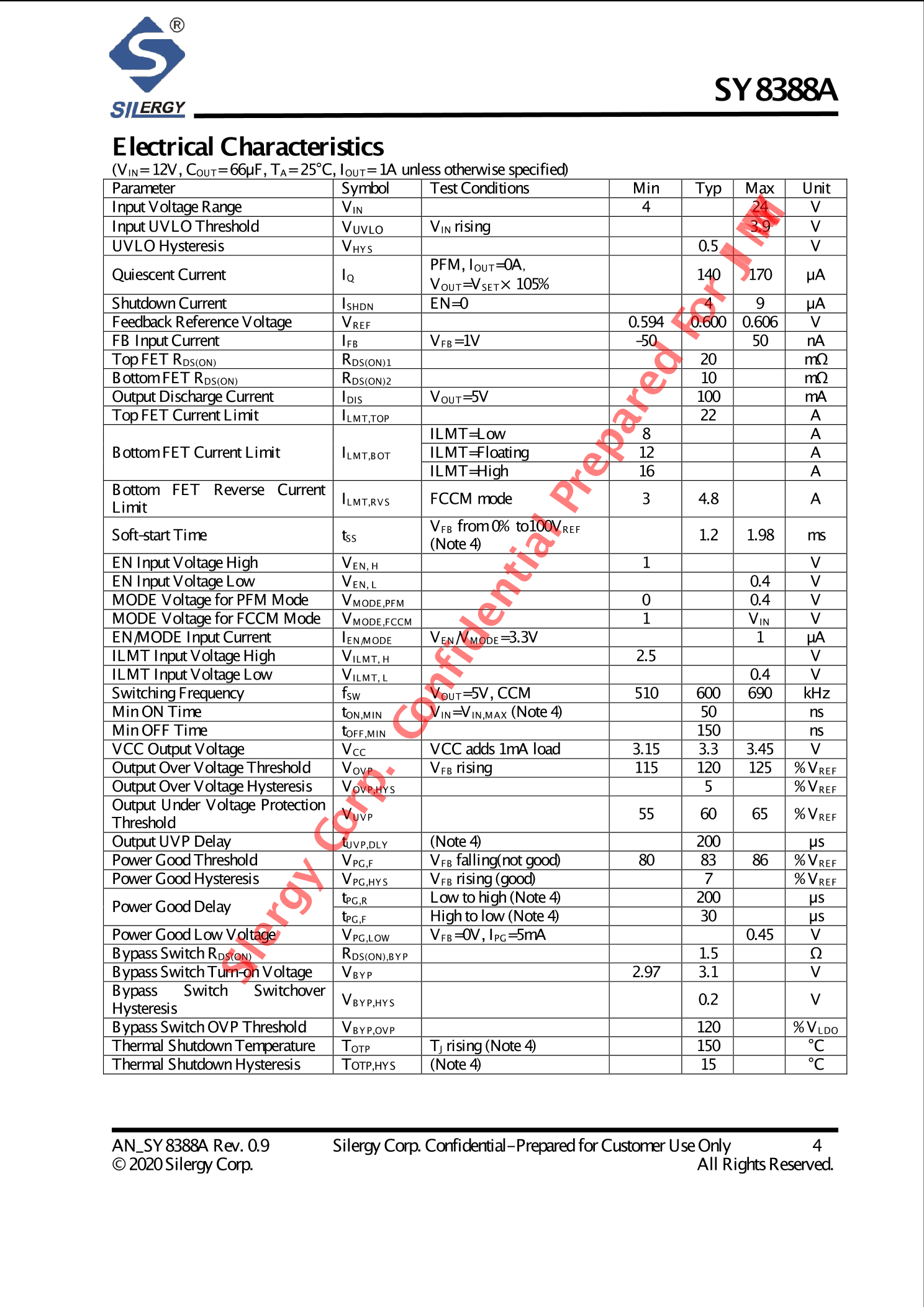 SY8388ARHC_（silergy(矽力杰)）SY8388ARHC中文资料_价格_PDF手册-立创电子商城