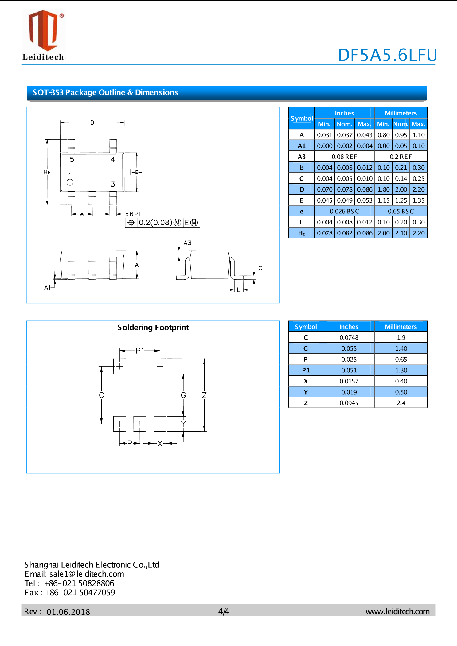 DF5A5.6LFU_（Leiditech(雷卯电子)）DF5A5.6LFU中文资料_价格_PDF手册-立创电子商城