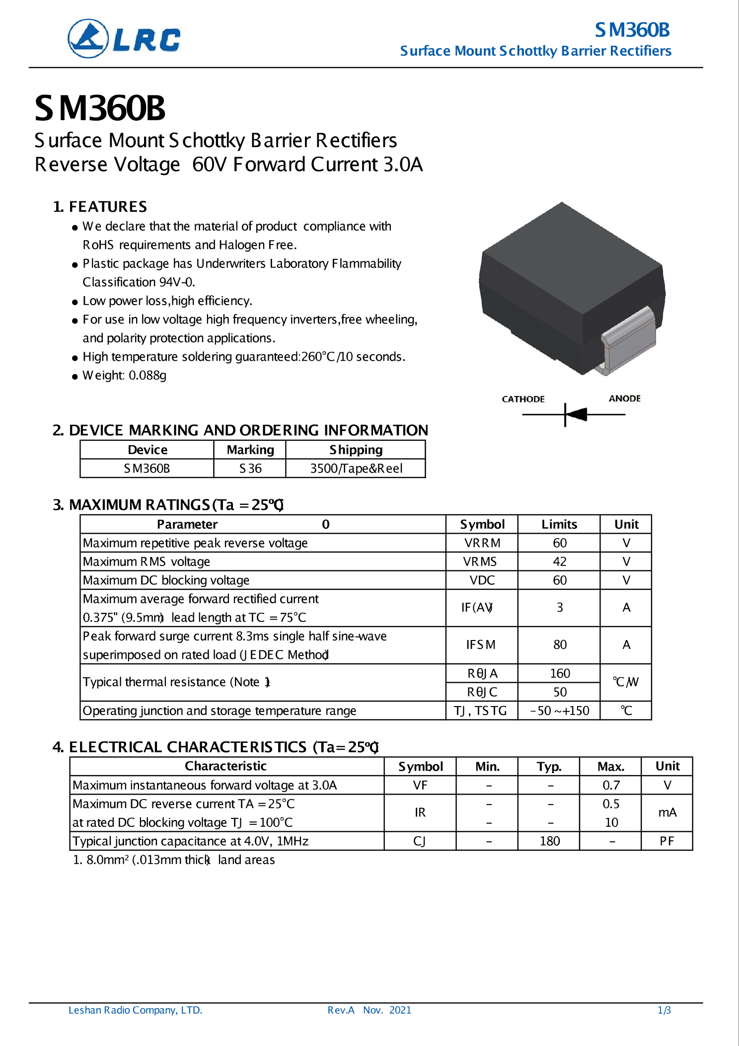 SM360B_（LRC(乐山无线电)）SM360B中文资料_价格_PDF手册-立创电子商城