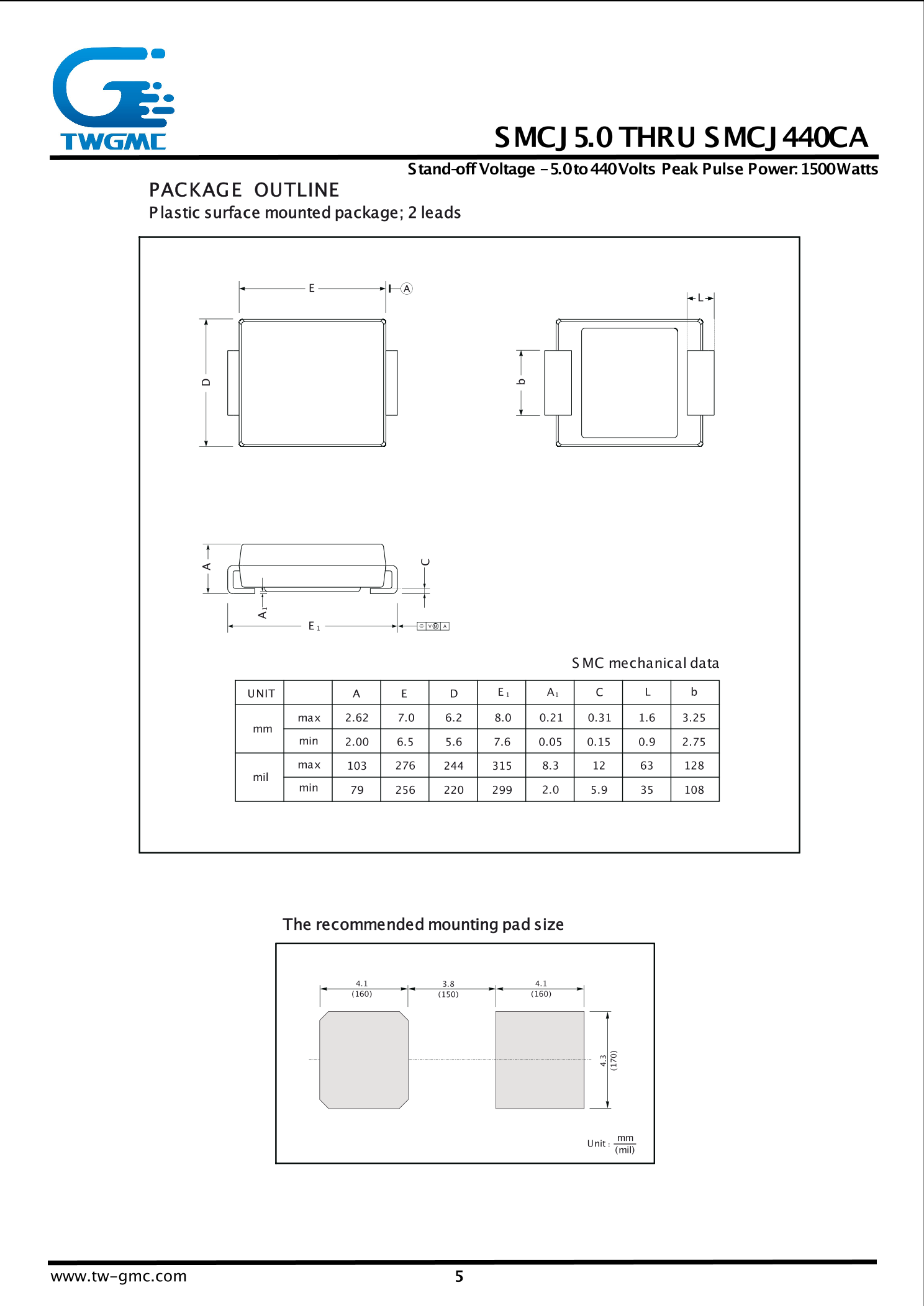 SMCJ24A_（TWGMC(台湾迪嘉)）SMCJ24A中文资料_价格_PDF手册-立创电子商城