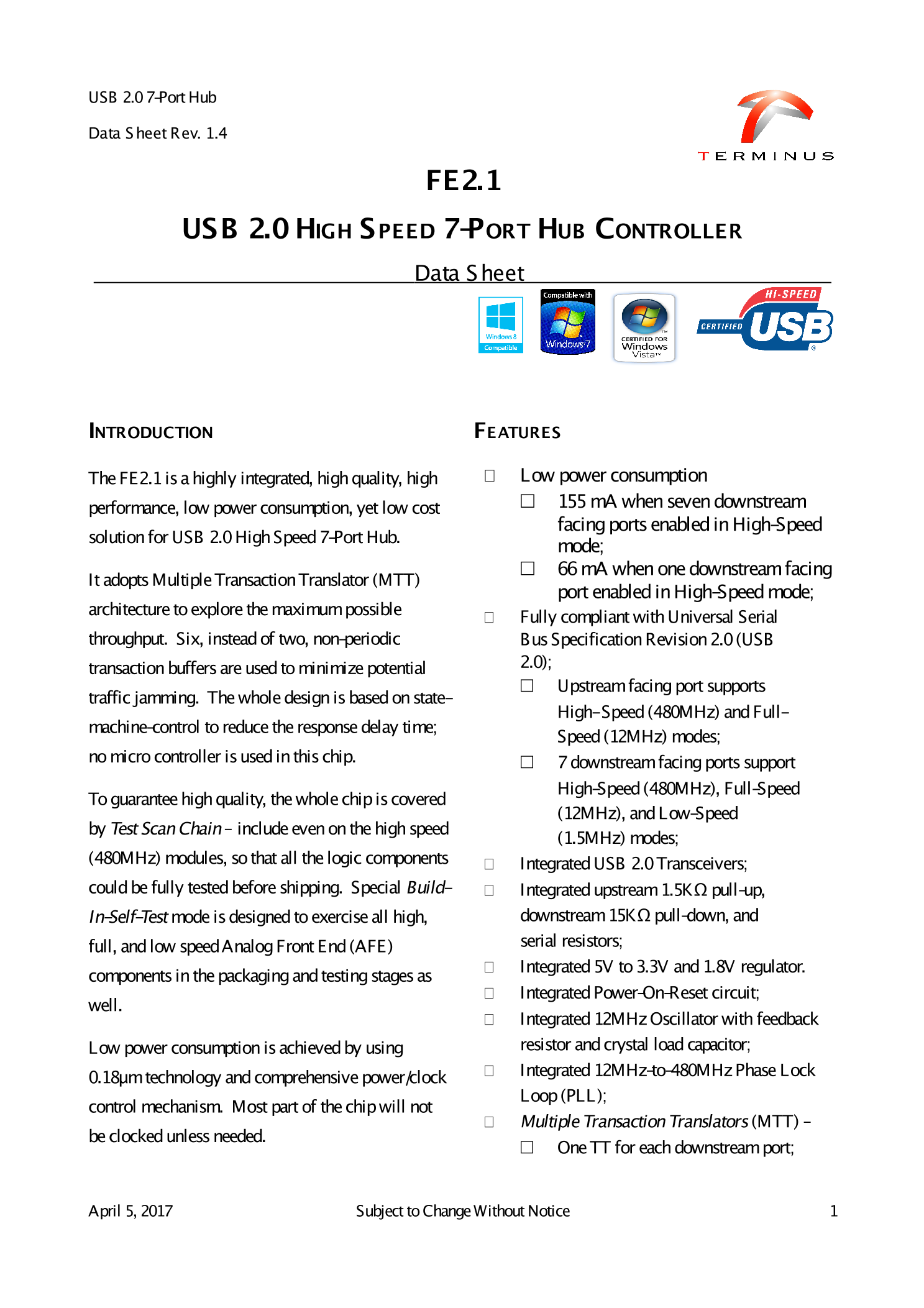 FE2.1-CQFP48A_（TERMINUS）FE2.1-CQFP48A中文资料_价格_PDF手册-立创电子商城
