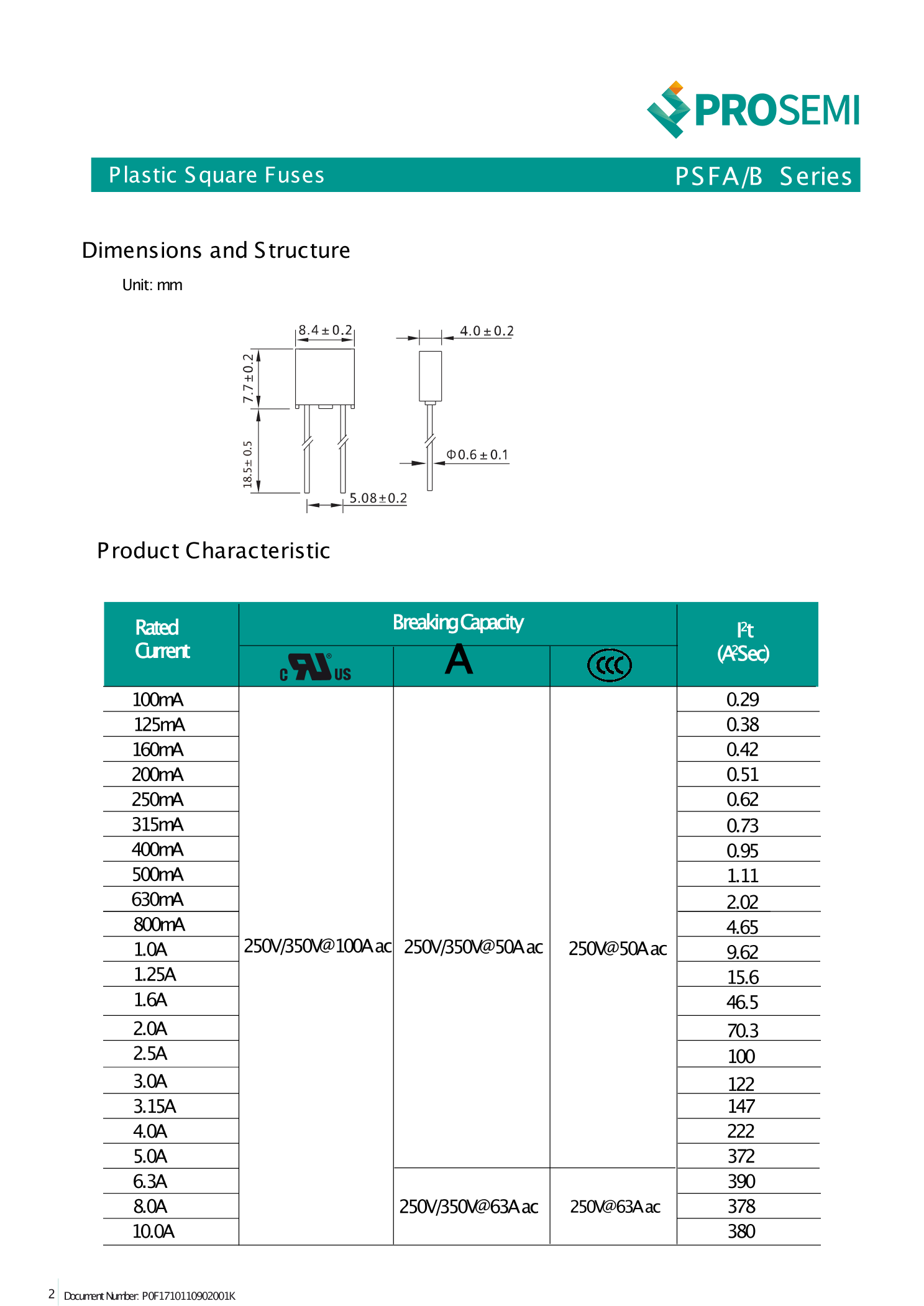 PSFA-1.6A_（prosemi(普罗森美)）PSFA-1.6A中文资料_价格_PDF手册-立创电子商城