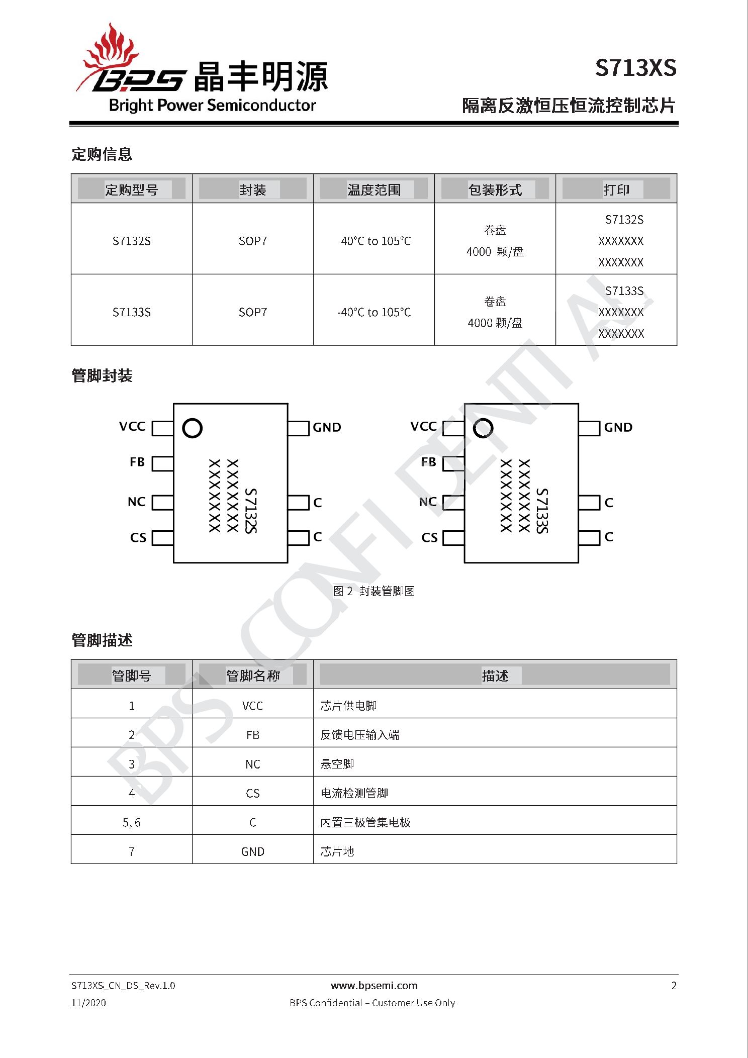 S7133S_（BPS(上海晶丰明源)）S7133S中文资料_价格_PDF手册-立创电子商城