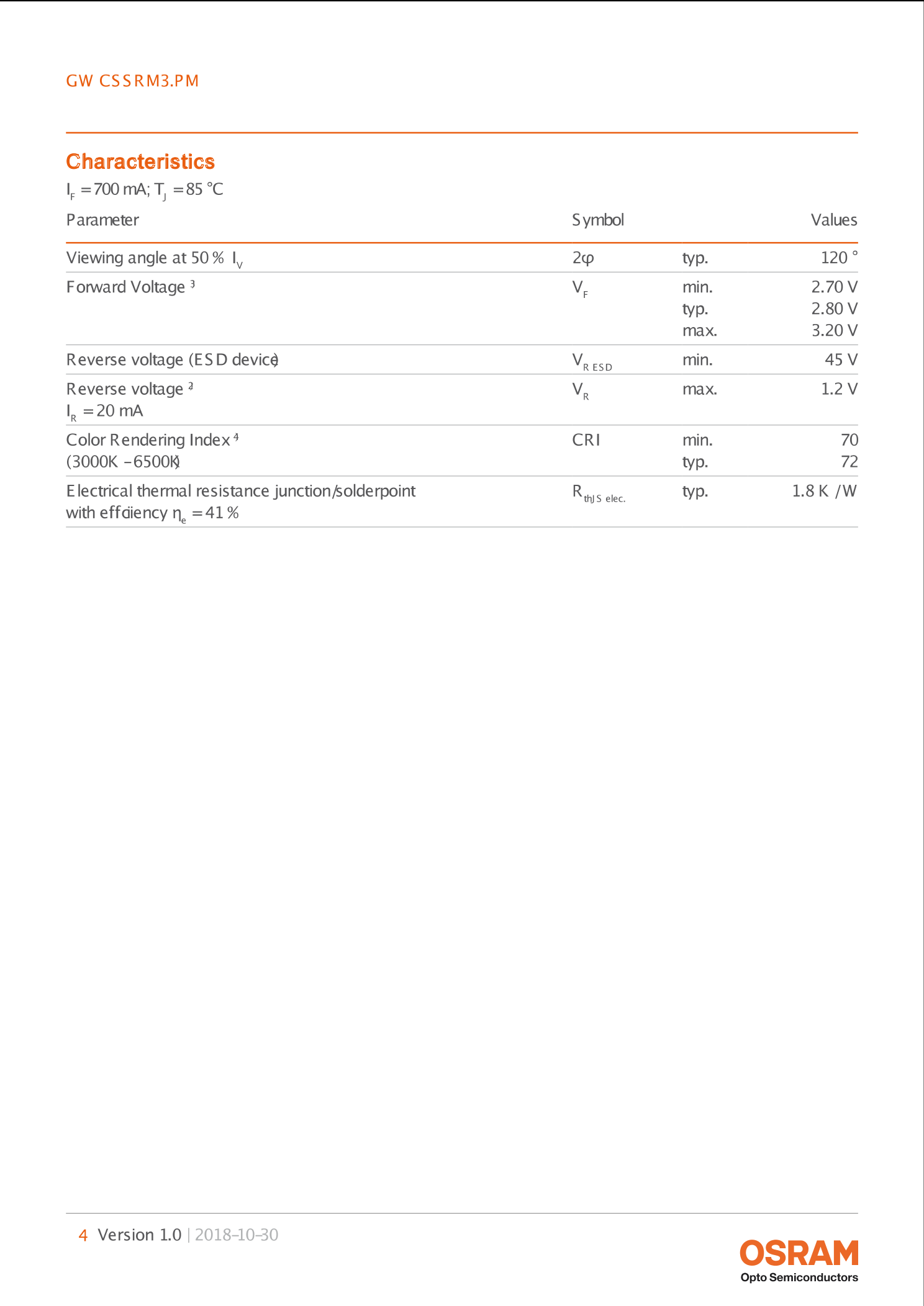 GW CSSRM3.PM-N3N5-A737-1-700-R18_（OSRAM(欧司朗)）GW CSSRM3.PM-N3N5-A737-1-700-R18中文资料_价格_PDF手册-立创电子商城
