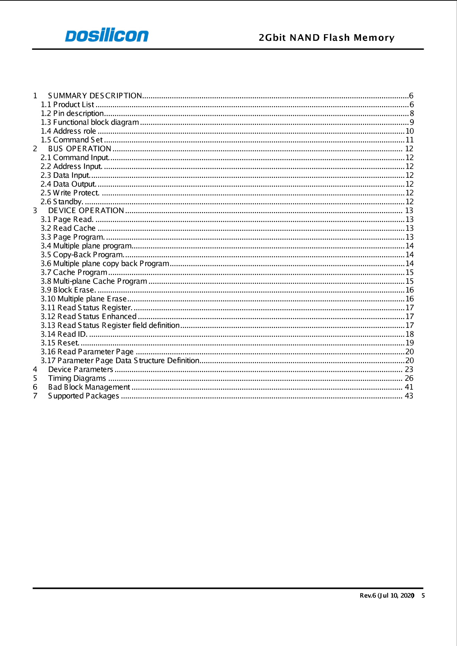FMND2G08U3D-IA_（Dosilicon(东芯)）FMND2G08U3D-IA中文资料_价格_PDF手册-立创电子商城