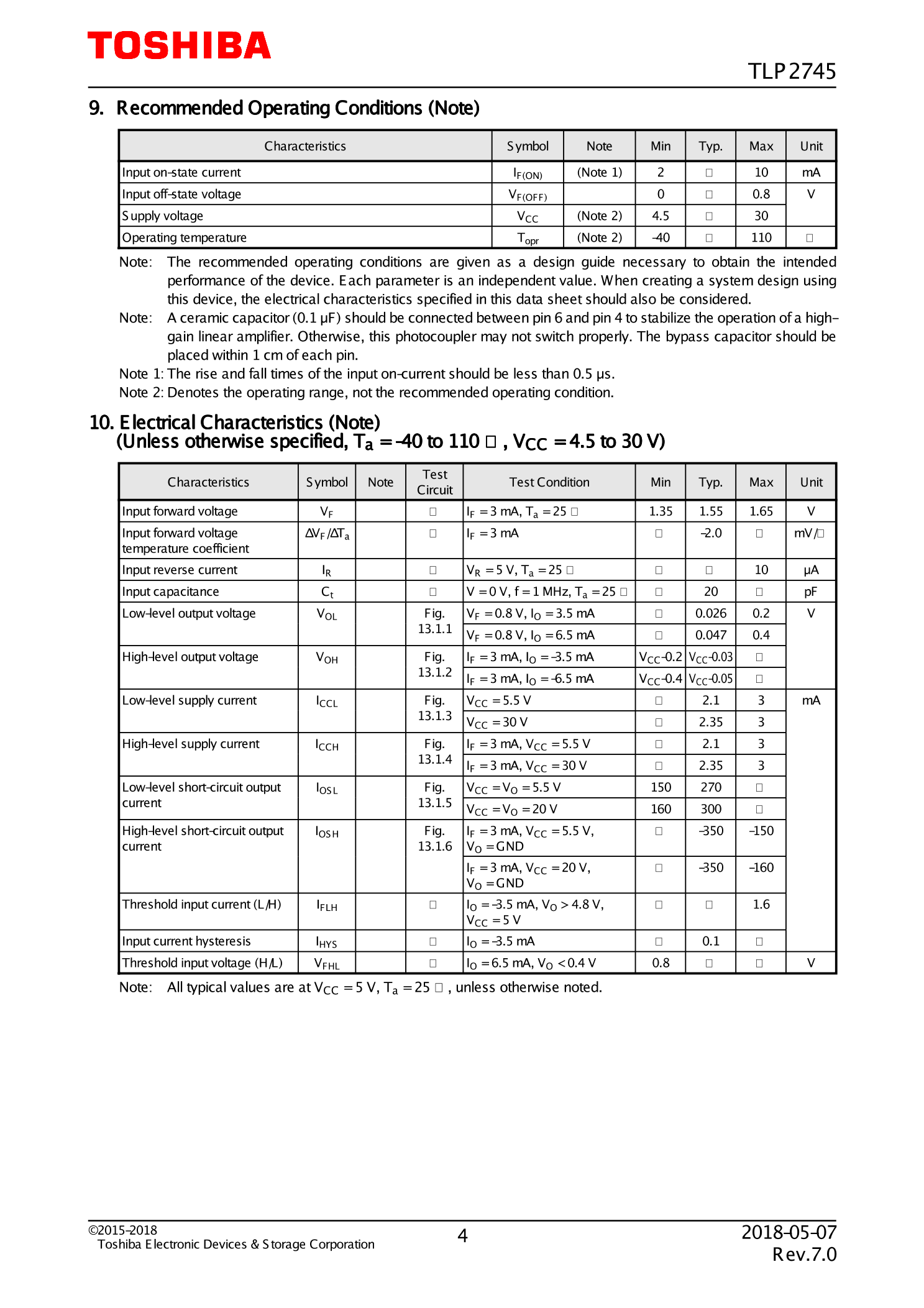 TLP2745(TP,E(O_（TOSHIBA(东芝)）TLP2745(TP,E(O中文资料_价格_PDF手册-立创电子商城