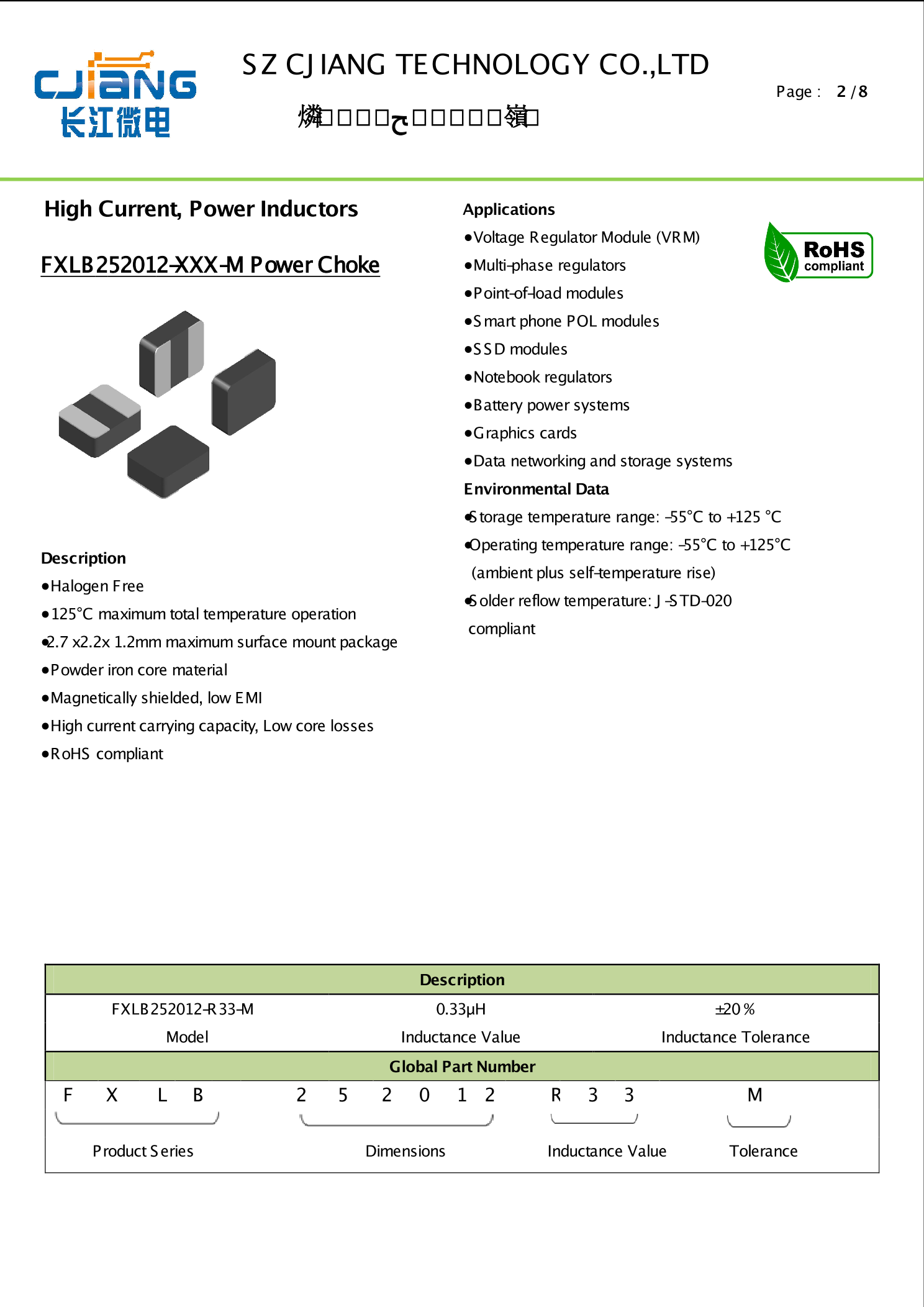 FXLB252012-2R2-M_（cjiang(长江微电)）FXLB252012-2R2-M中文资料_价格_PDF手册-立创电子商城