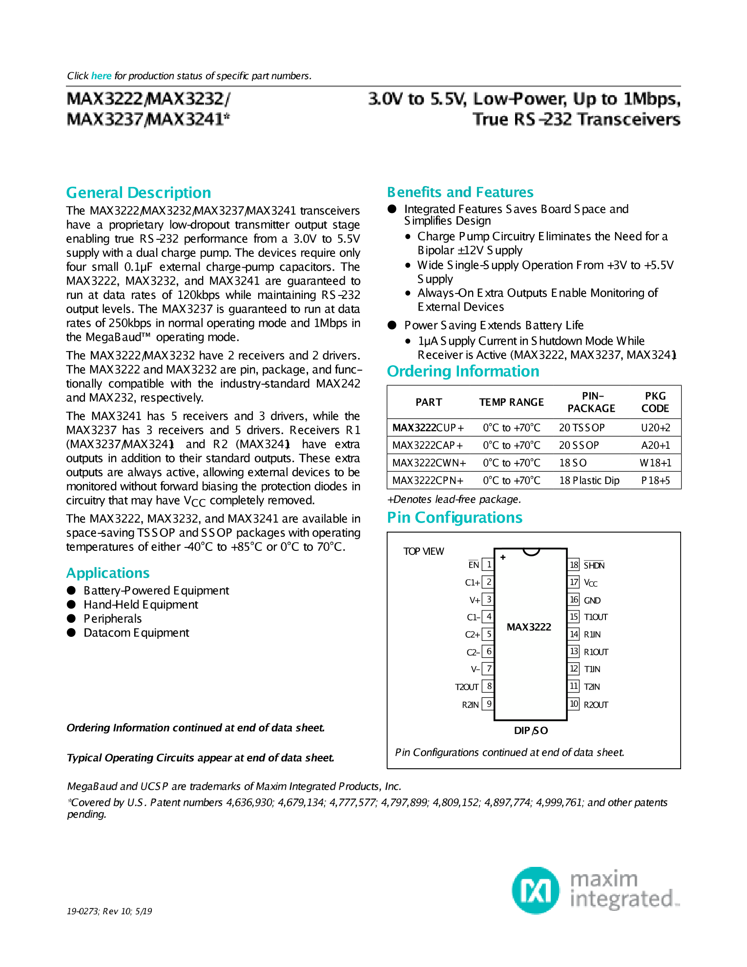 MAX3232ESE+T_（ADI(亚德诺)/MAXIM(美信)）MAX3232ESE+T中文资料_价格_PDF手册-立创电子商城