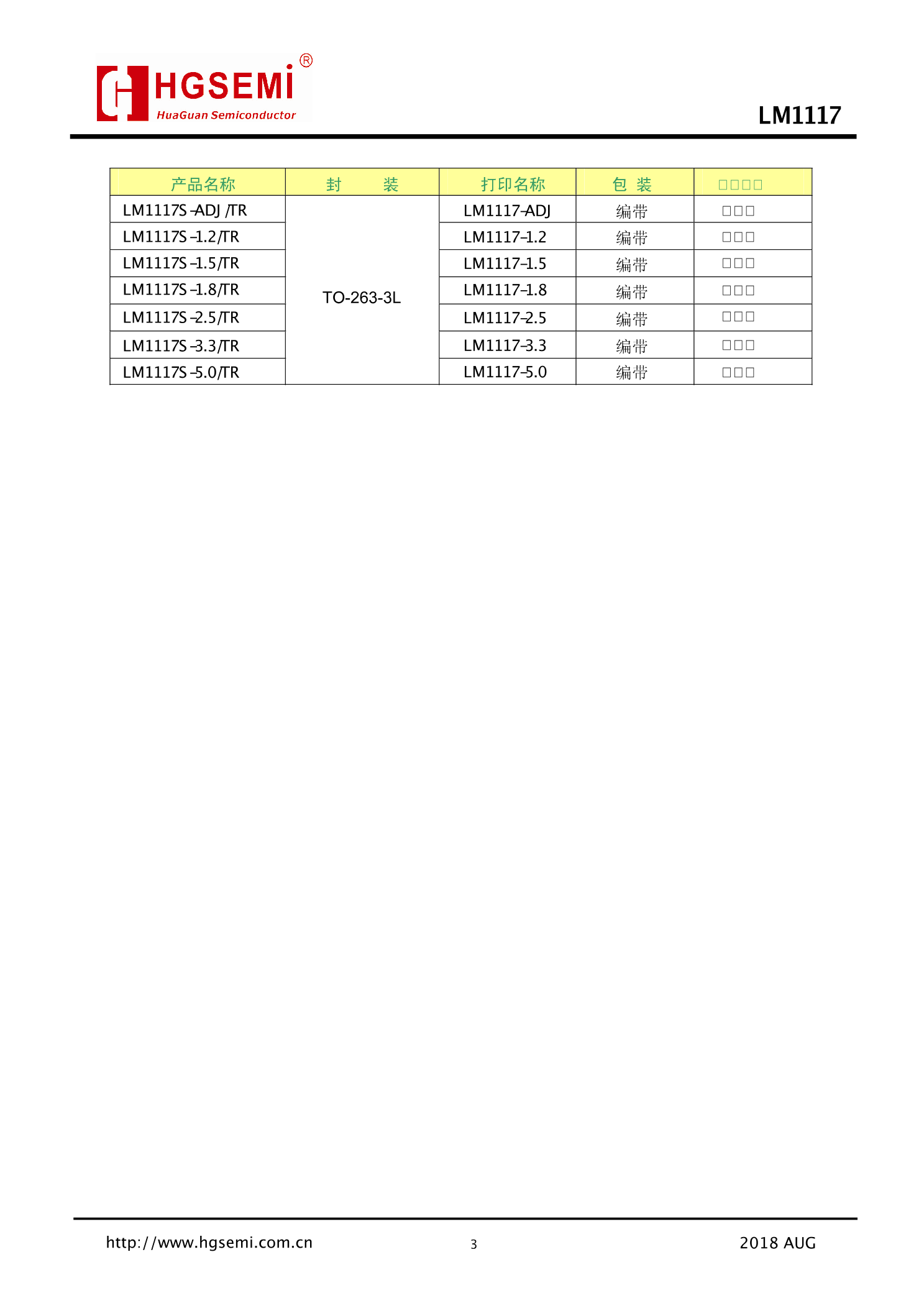 LM1117IMP-3.3/TR_（HGSEMI(华冠)）LM1117IMP-3.3/TR中文资料_价格_PDF手册-立创电子商城