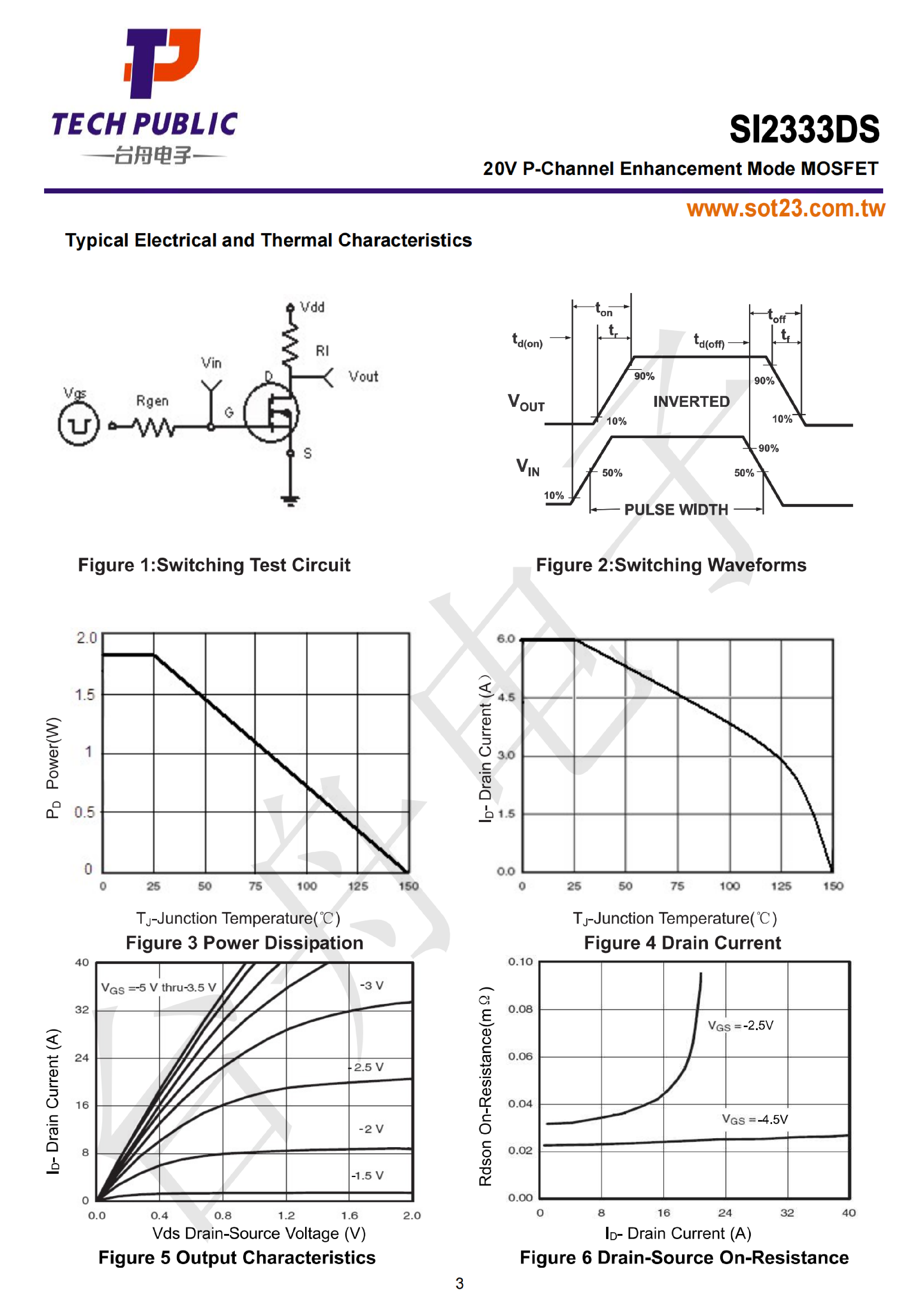 SI2333DS_（TECH PUBLIC(台舟)）SI2333DS中文资料_价格_PDF手册-立创电子商城