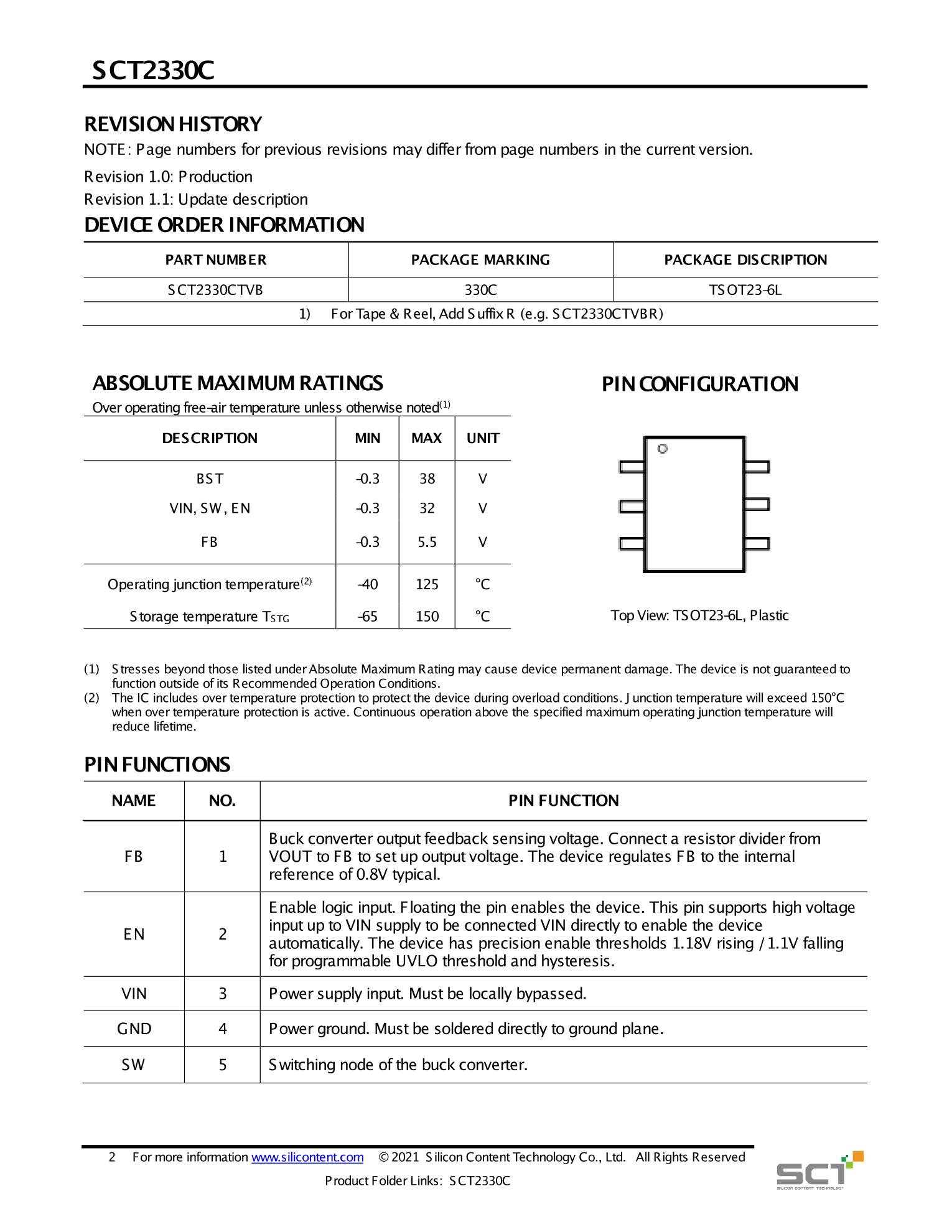 SCT2330CTVBR_（SCT(芯洲科技)）SCT2330CTVBR中文资料_价格_PDF手册-立创电子商城