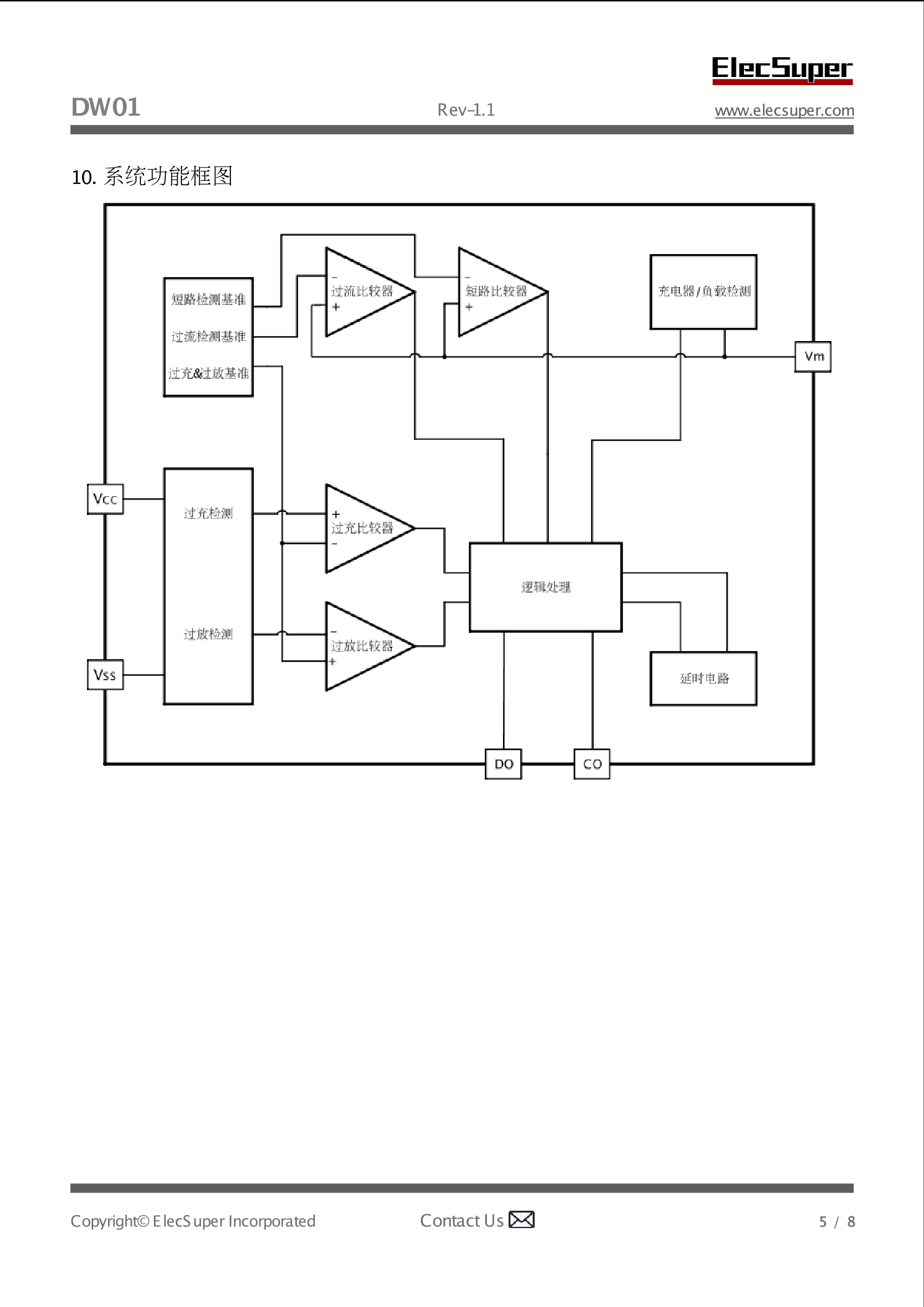 DW01_（ElecSuper(静芯微））DW01中文资料_价格_PDF手册-立创电子商城