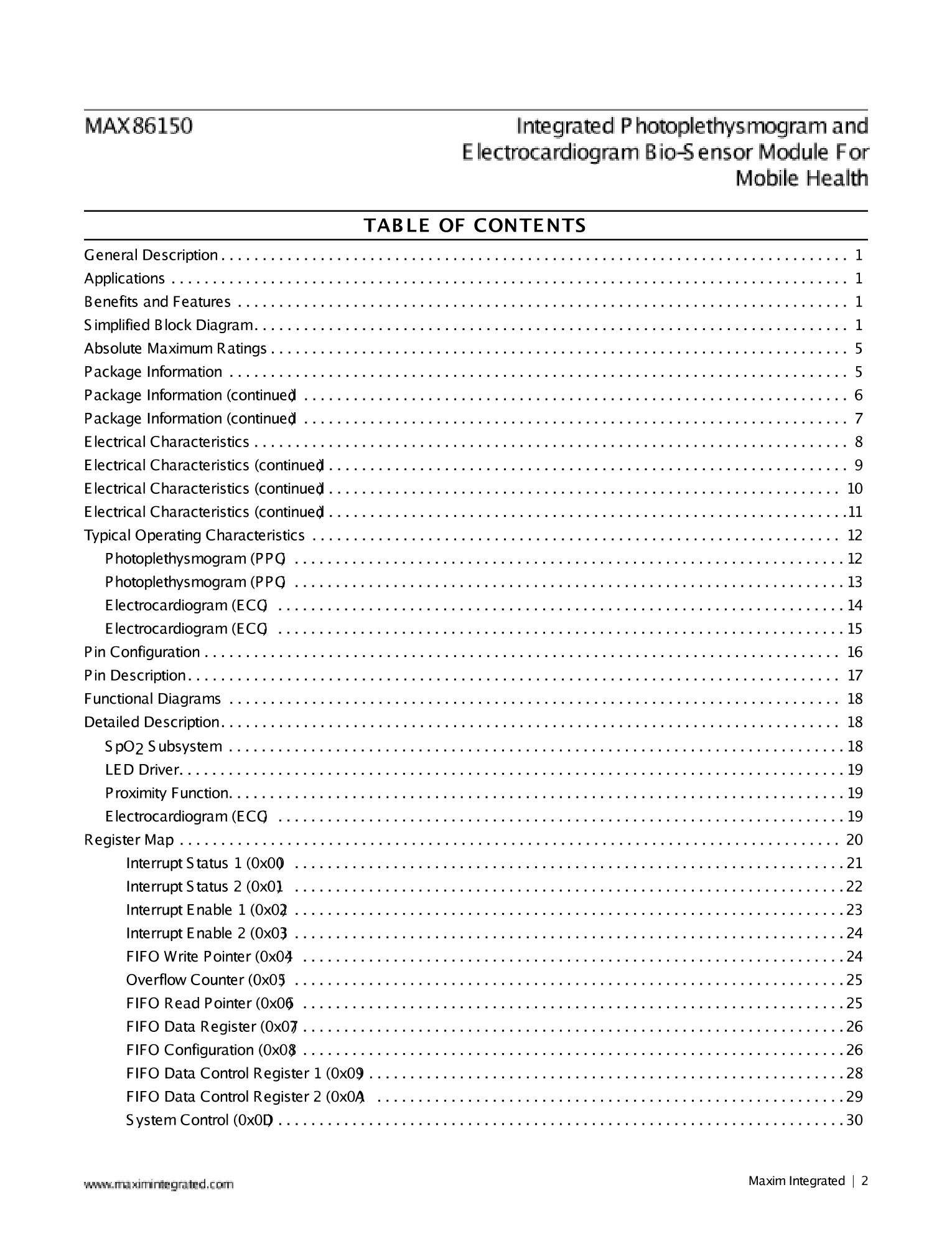 MAX86150EFF+_（MAXIM(美信)）MAX86150EFF+中文资料_价格_PDF手册-立创电子商城