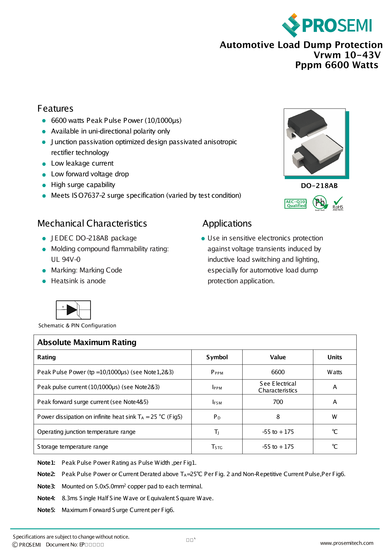 SM8S22A_（prosemi(普罗森美)）SM8S22A中文资料_价格_PDF手册-立创电子商城