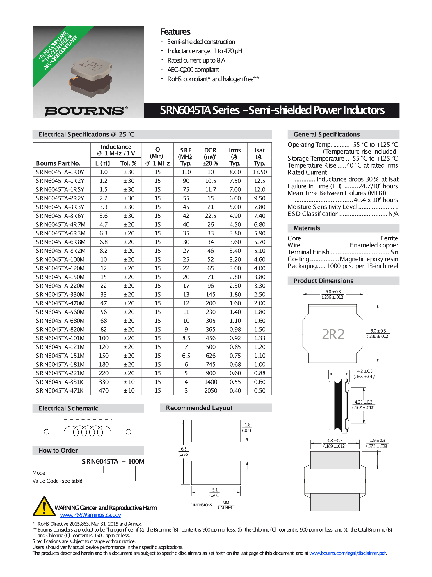 SRN6045TA-470M_（BOURNS）SRN6045TA-470M中文资料_价格_PDF手册-立创电子商城