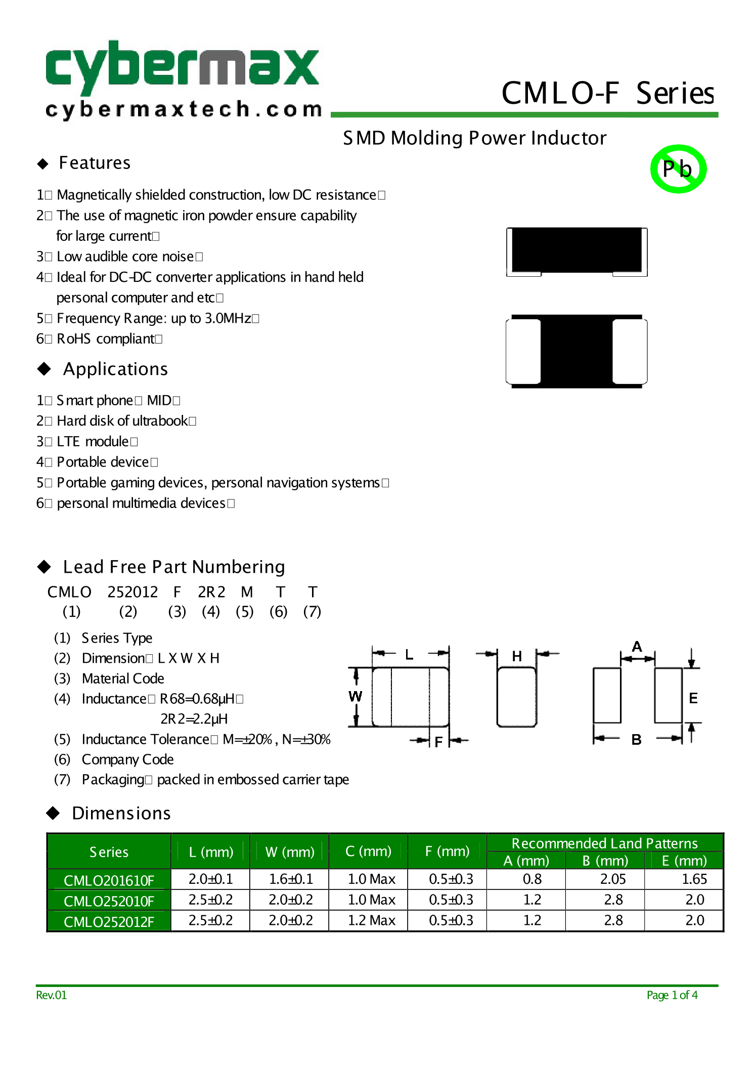 CMLO201610T3R3MTT_（Cybermax(思博科技)）CMLO201610T3R3MTT中文资料_价格_PDF手册-立创电子商城
