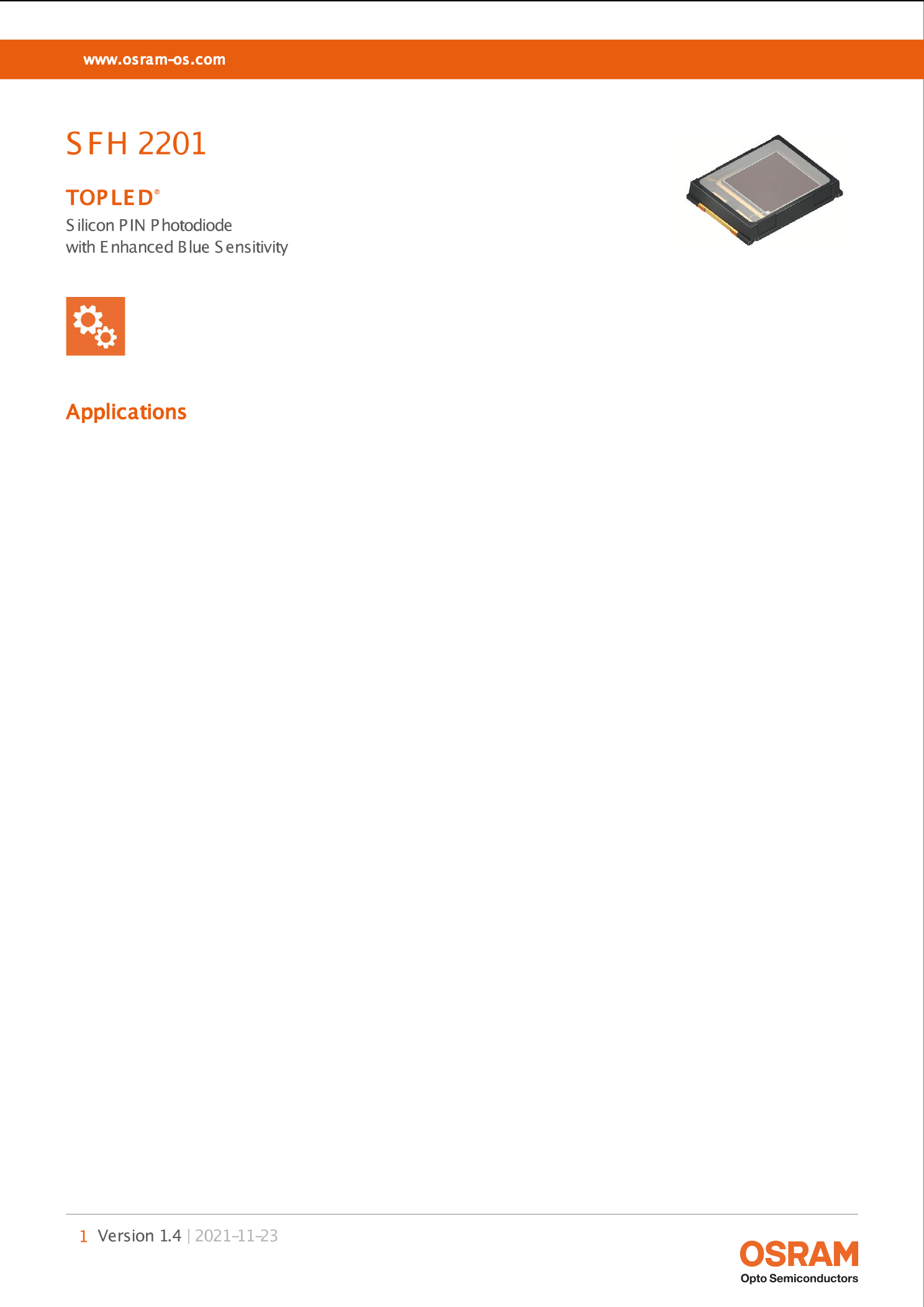 SFH 2201_（OSRAM(欧司朗)）SFH 2201中文资料_价格_PDF手册-立创电子商城