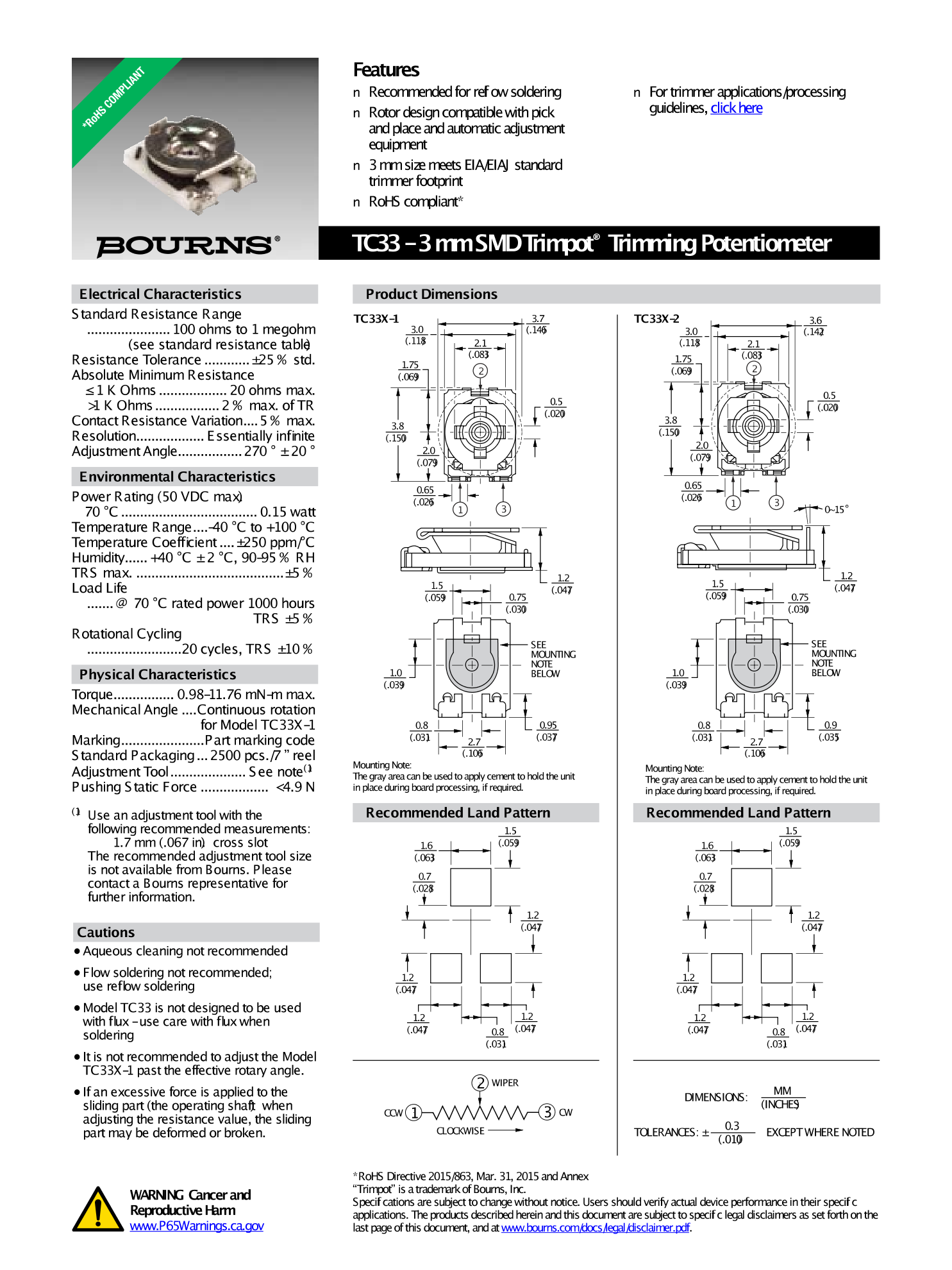 TC33X-2-503E_（BOURNS）TC33X-2-503E中文资料_价格_PDF手册-立创电子商城
