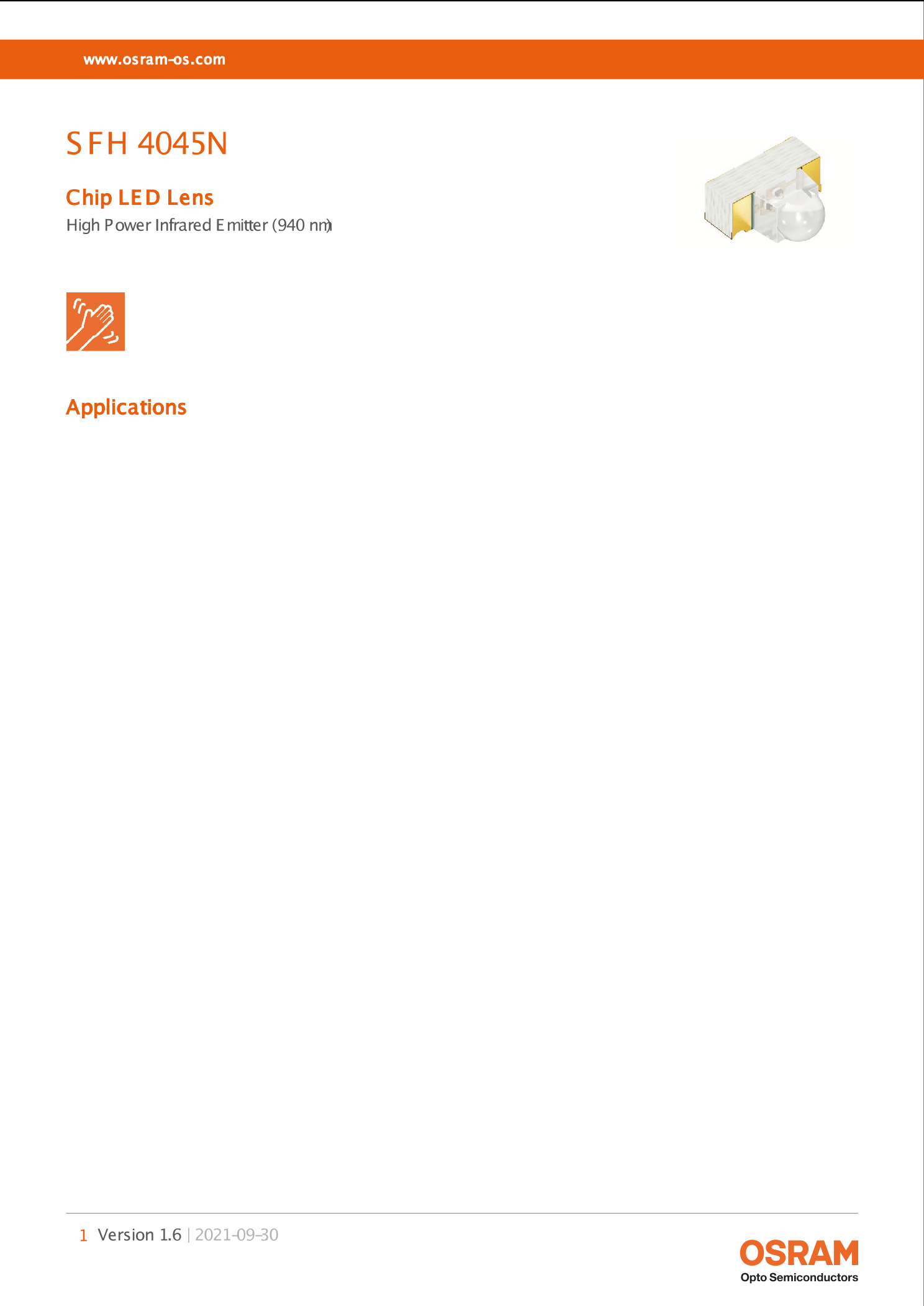 SFH 4045N_（OSRAM(欧司朗)）SFH 4045N中文资料_价格_PDF手册-立创电子商城