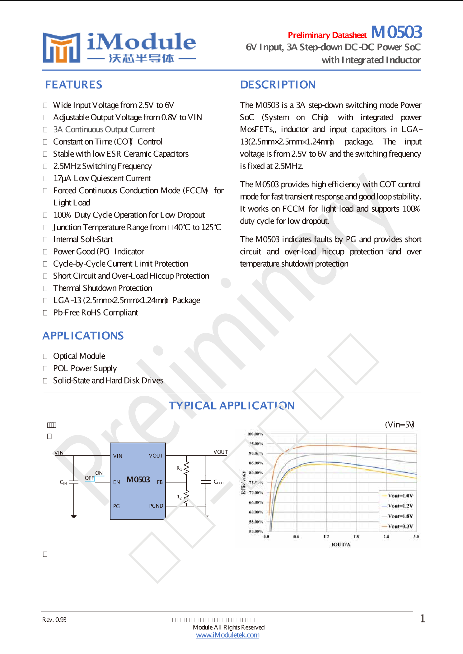 M0503DLBG_（iModule(沃芯））M0503DLBG中文资料_价格_PDF手册-立创电子商城