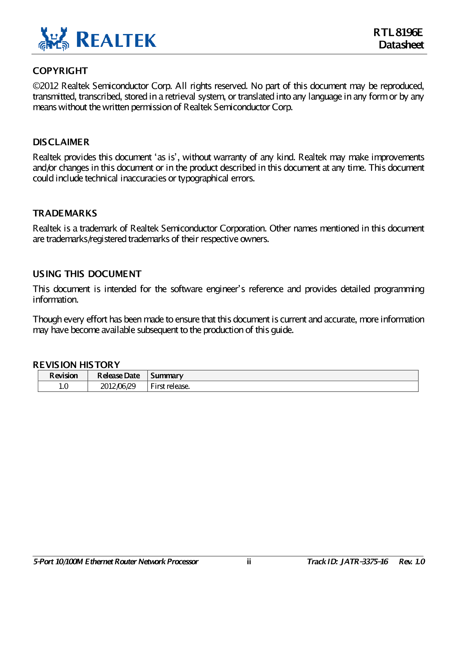 RTL8196E-CG_（REALTEK(瑞昱)）RTL8196E-CG中文资料_价格_PDF手册-立创电子商城