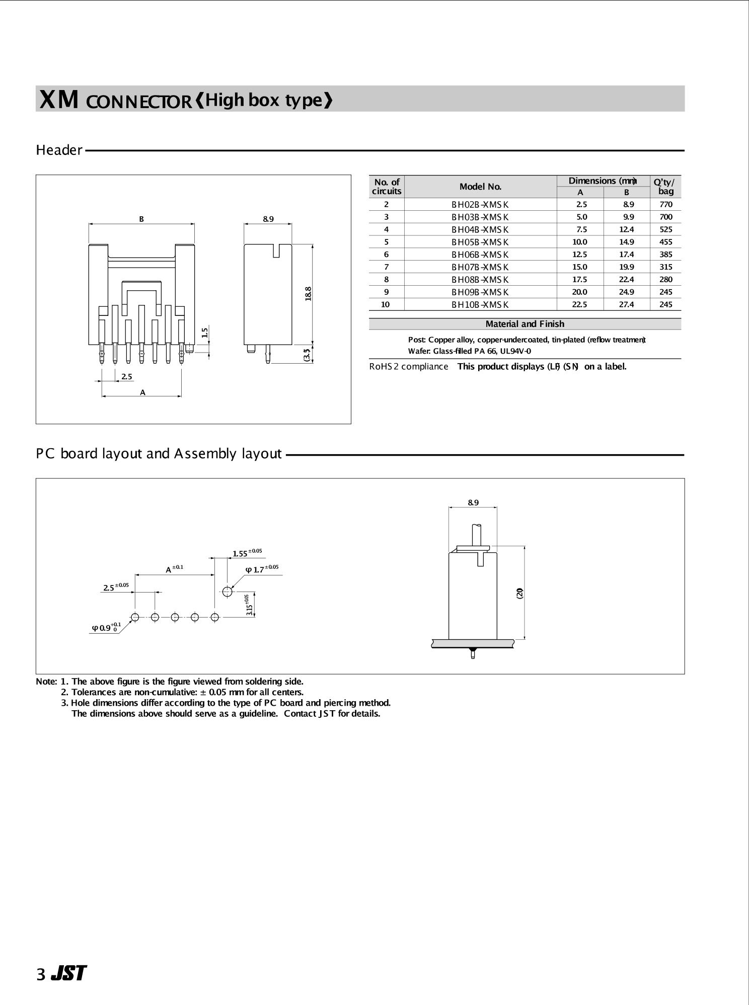 XMS-09V_（JST）XMS-09V中文资料_价格_PDF手册-立创电子商城