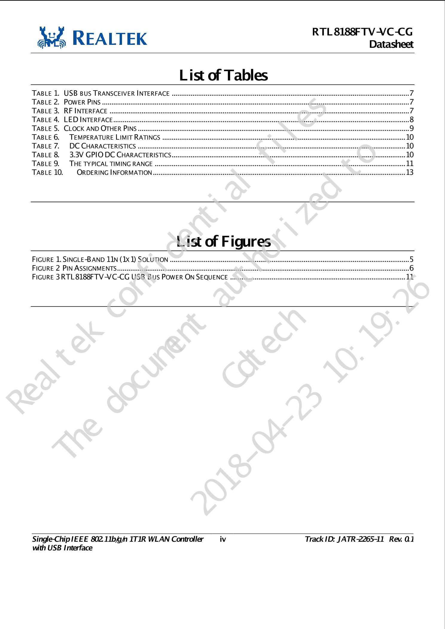 RTL8188FTV-VC-CG_（REALTEK(瑞昱)）RTL8188FTV-VC-CG中文资料_价格_PDF手册-立创电子商城