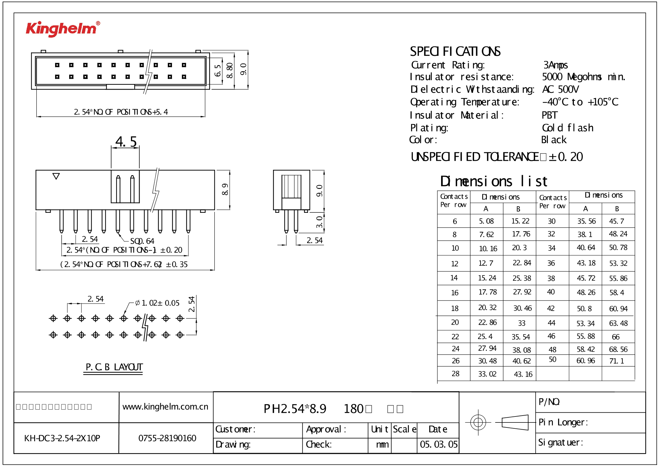 KH-DC3-2.54-2X10P_（kinghelm(金航标)）KH-DC3-2.54-2X10P中文资料_价格_PDF手册-立创电子商城