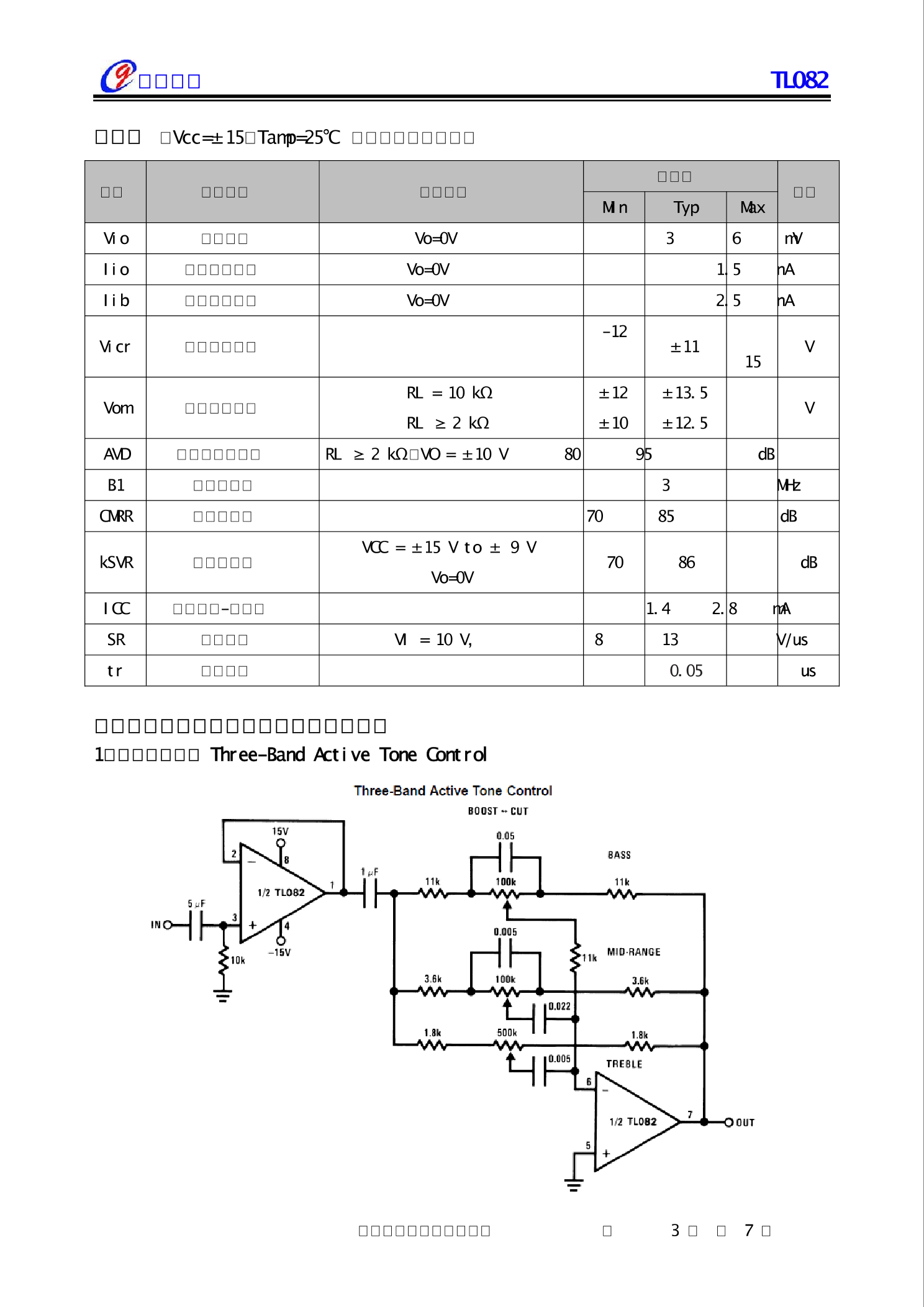 TL082_（Gcore(扬州国芯)）TL082中文资料_价格_PDF手册-立创电子商城