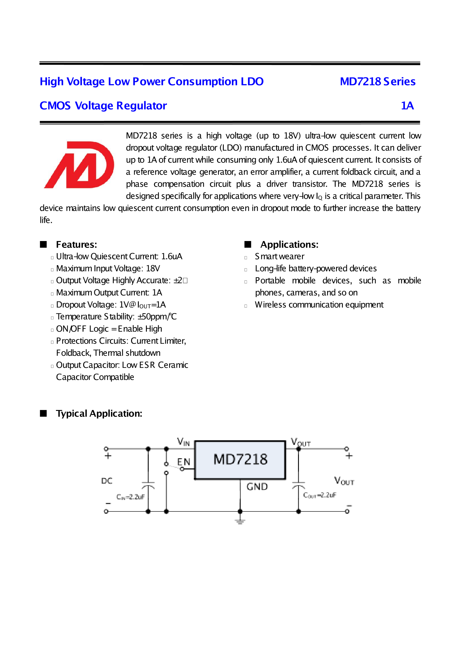 MD7218E40PC1_（明达微）MD7218E40PC1中文资料_价格_PDF手册-立创电子商城