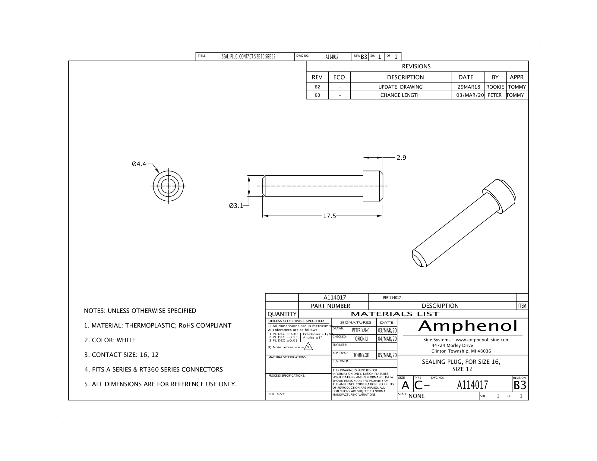 A114017_（Amphenol）A114017中文资料_价格_PDF手册-立创电子商城