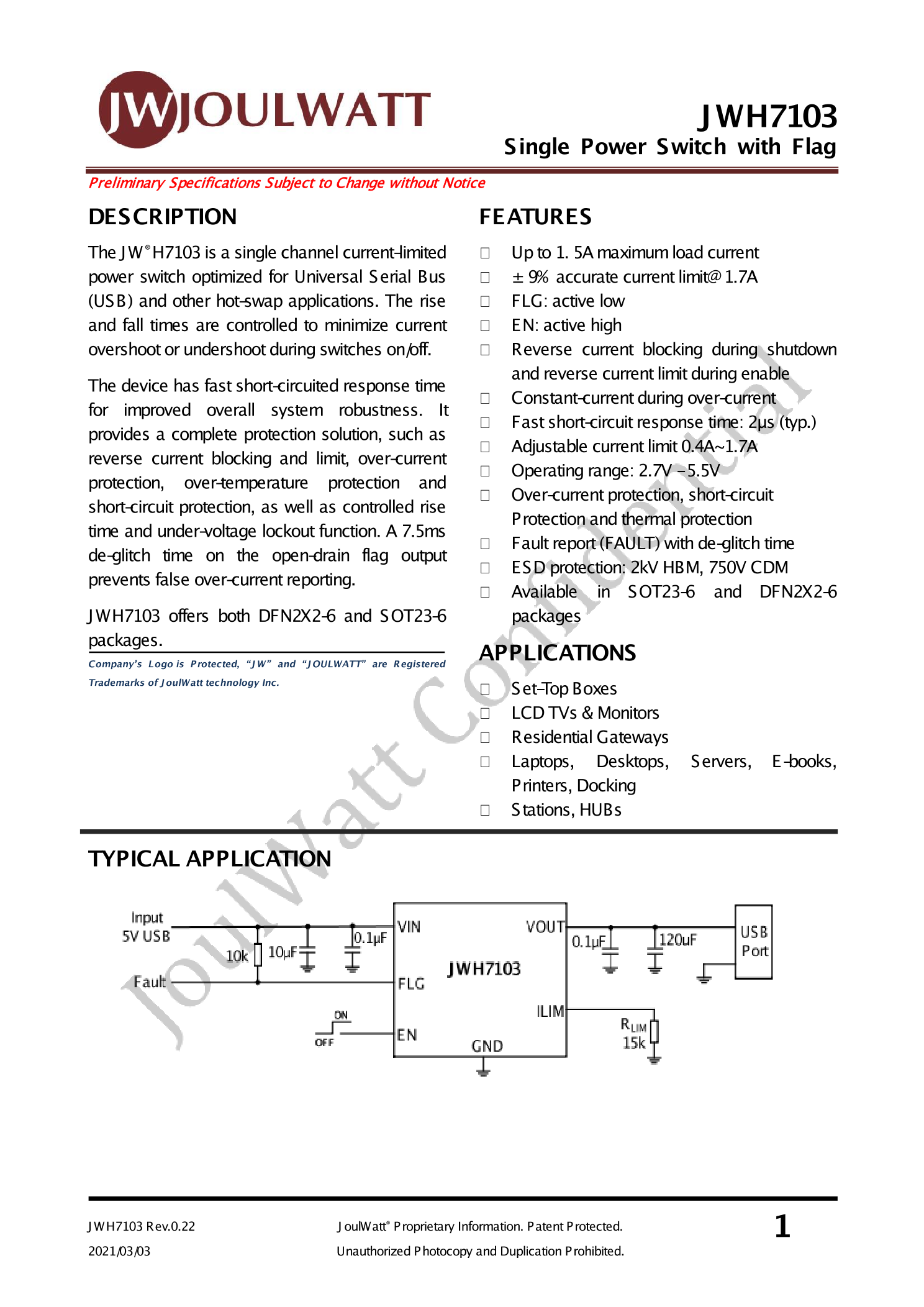 JWH7103SOTB#TRPBF_（Joulwatt(杰华特)）JWH7103SOTB#TRPBF中文资料_价格_PDF手册-立创电子商城