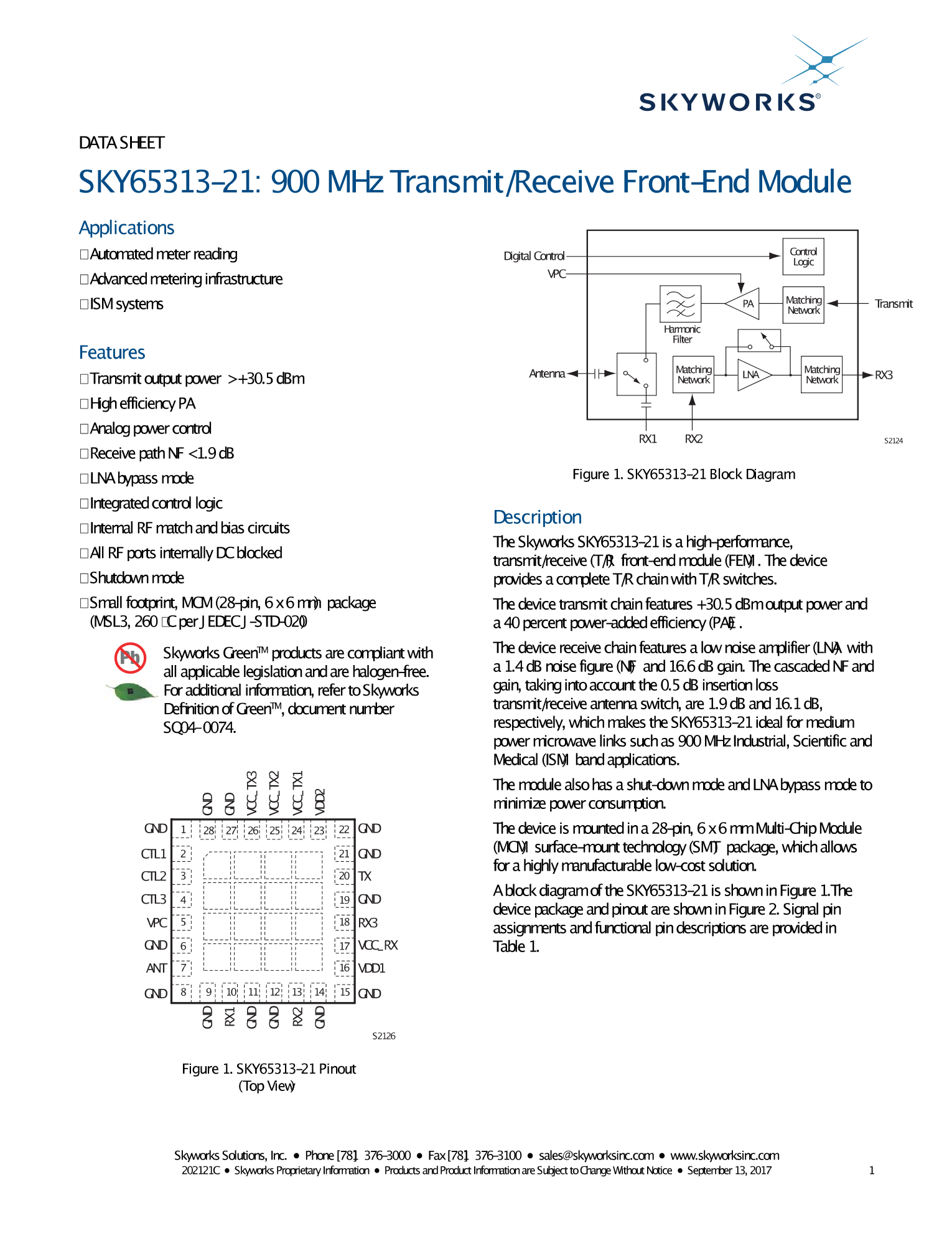 SKY65313-21_（SKYWORKS）SKY65313-21中文资料_价格_PDF手册-立创电子商城