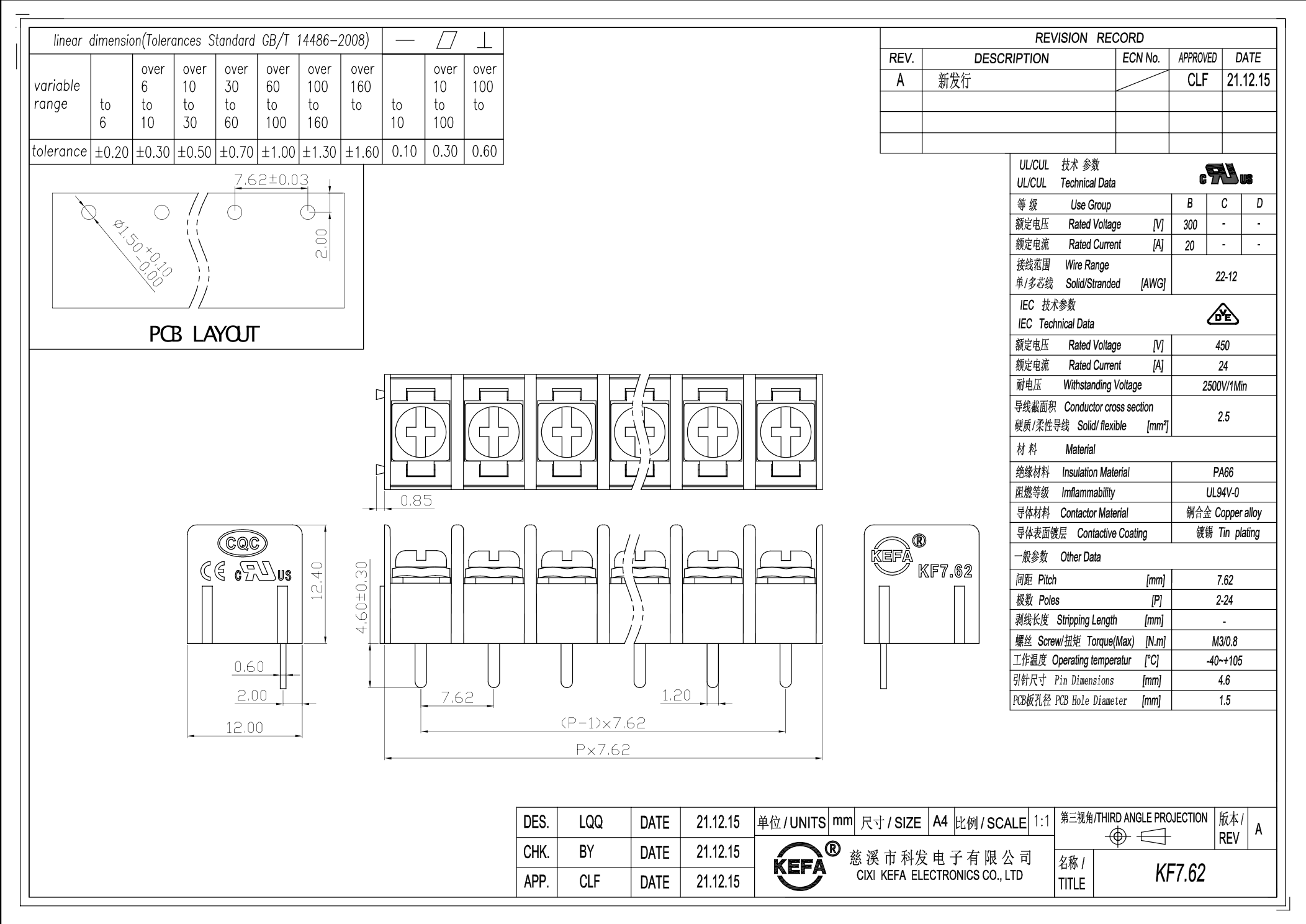 KF7.62-2P_（KEFA(科发)）KF7.62-2P中文资料_价格_PDF手册-立创电子商城