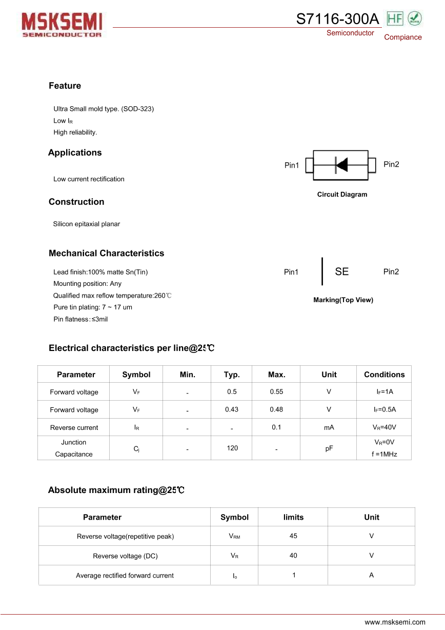 S7116-300A_（MSKSEMI(美森科)）S7116-300A中文资料_价格_PDF手册-立创电子商城