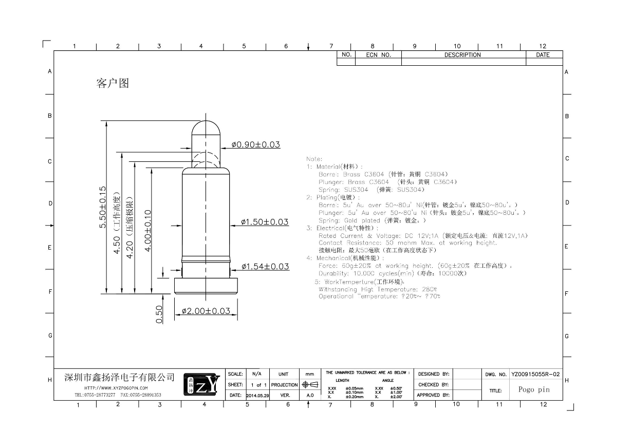 YZ00915055R-02_（Xinyangze(鑫扬泽)）YZ00915055R-02中文资料_价格_PDF手册-立创电子商城