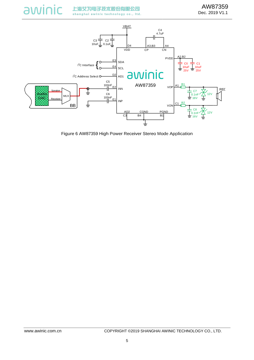 AW87359FCR_（AWINIC(艾为)）AW87359FCR中文资料_价格_PDF手册-立创电子商城