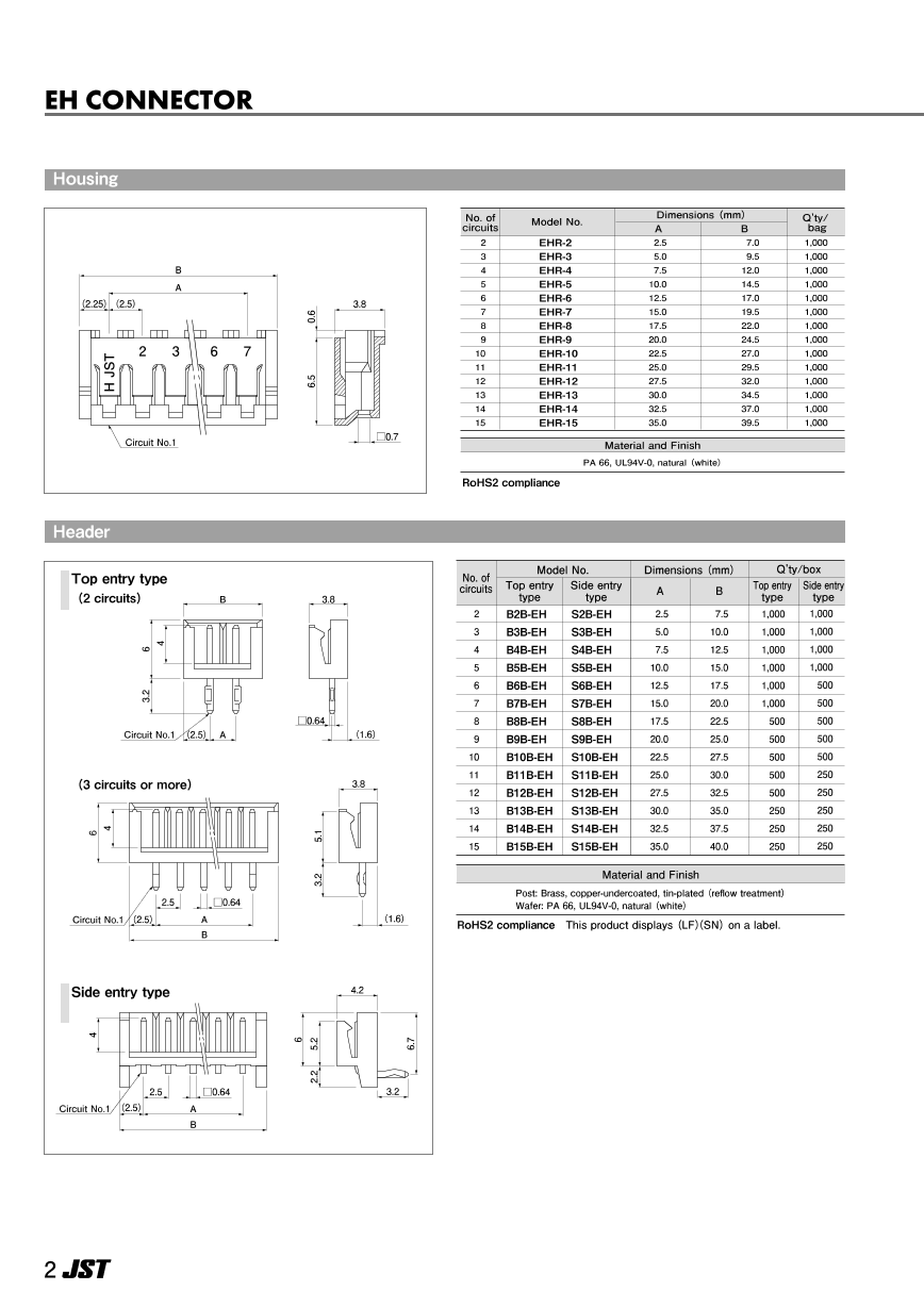 EHR-6(L)_（JST）EHR-6(L)中文资料_价格_PDF手册-立创电子商城