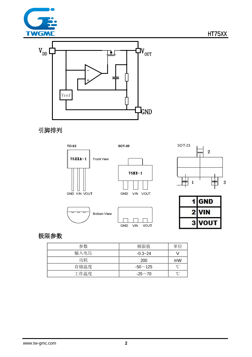 HT7533_（TWGMC(台湾迪嘉)）HT7533中文资料_价格_PDF手册-立创电子商城