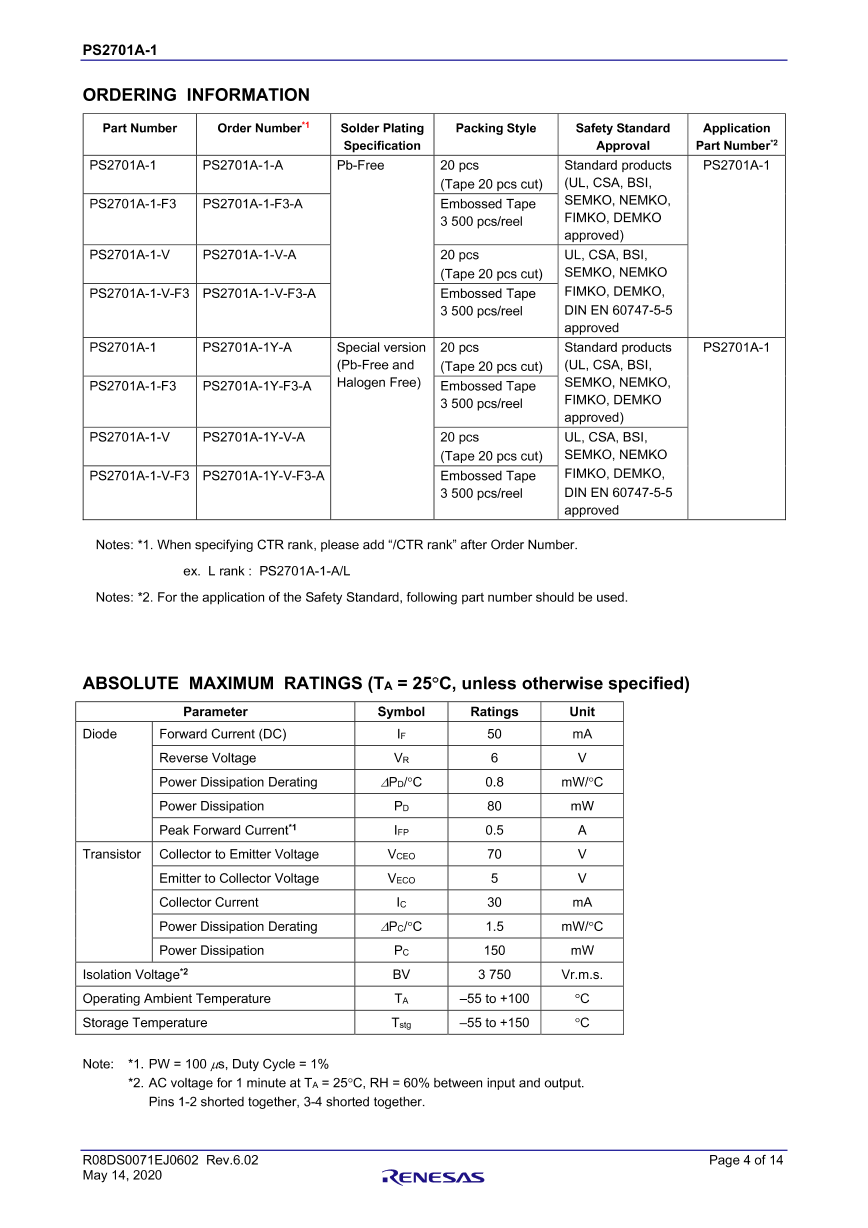 PS2701A-1-F3-A_（RENESAS(瑞萨)/IDT）PS2701A-1-F3-A中文资料_价格_PDF手册-立创电子商城