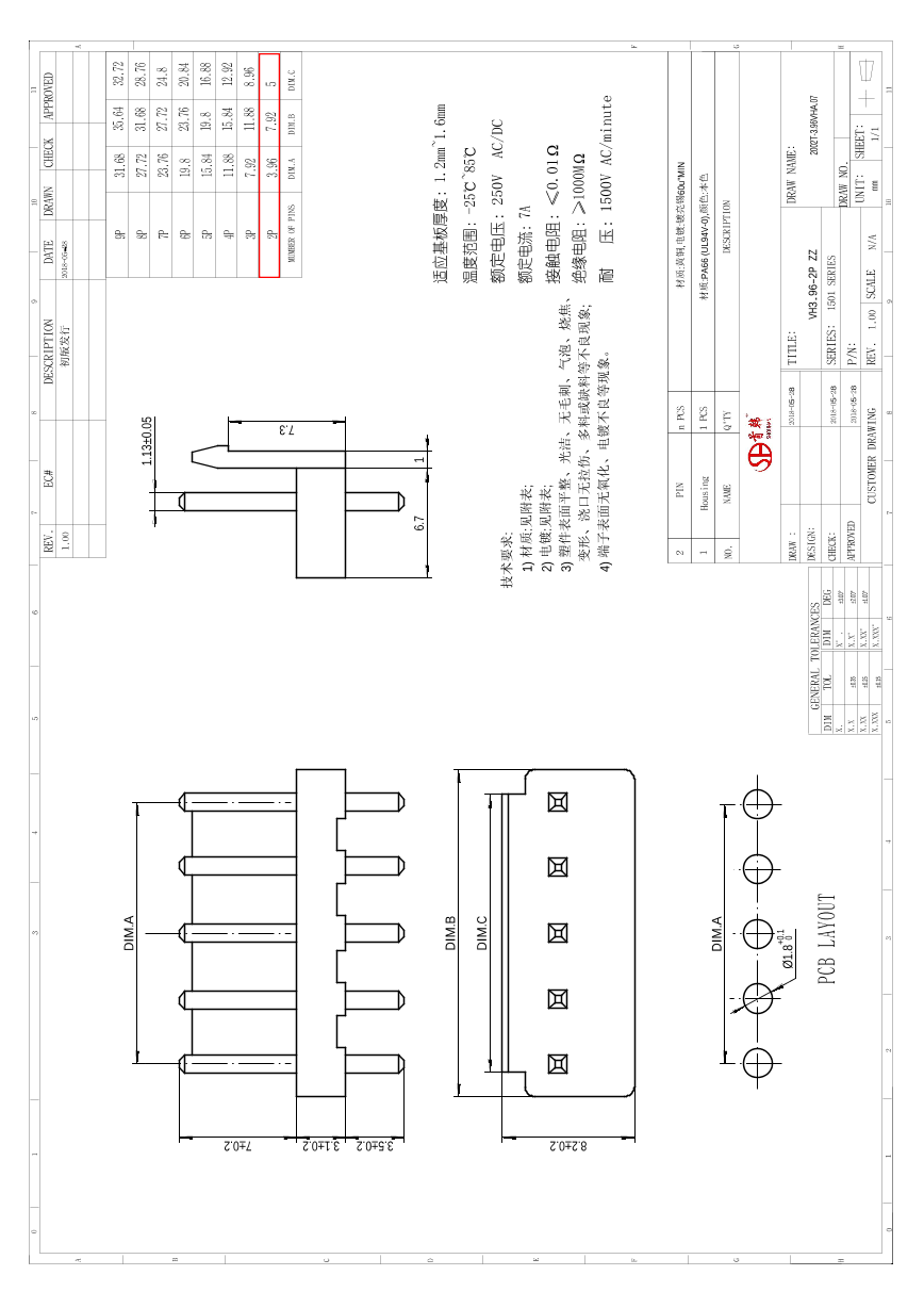 VH3.96-2P ZZ_（SHOU HAN(首韩)）VH3.96-2P ZZ中文资料_价格_PDF手册-立创电子商城