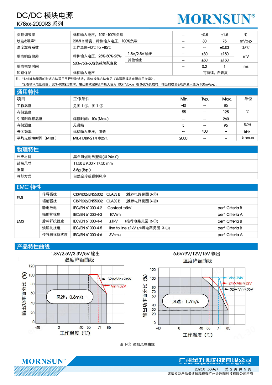 K7803-2000R3_（MORNSUN(金升阳)）K7803-2000R3中文资料_价格_PDF手册-立创电子商城