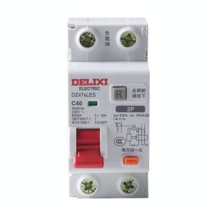 DELIXI(德力西)DZ47sLES系列小型漏电保护断路器DZ47sLES 下进线 2P C型 40A DZ47SLESR2C40【价格 采购 图片】-立创MRO工业品
