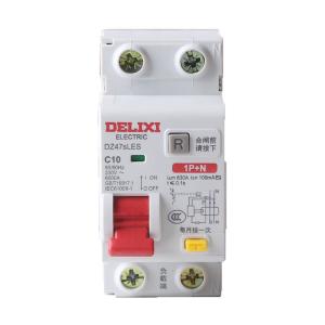 DELIXI(德力西)DZ47sLES系列小型漏电保护断路器DZ47sLES 上进线 1P+N（N极直通） C型 10A 100mA DZ47SLES1C10R100【价格 采购 图片】-立创 ...