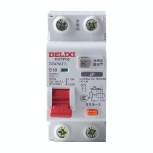 DELIXI(德力西)DZ47sLES系列小型漏电保护断路器DZ47sLES 下进线 2P C型 10A DZ47SLESR2C10【价格 采购 图片】-立创MRO工业品