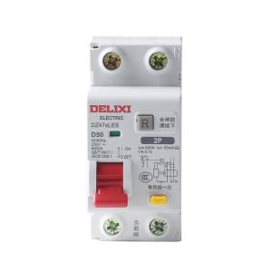 DELIXI(德力西)DZ47sLES系列小型漏电保护断路器DZ47sLES 上进线 2P D型 50A 50mA DZ47SLES2D50R50'【价格 采购 图片】-立创MRO工业品